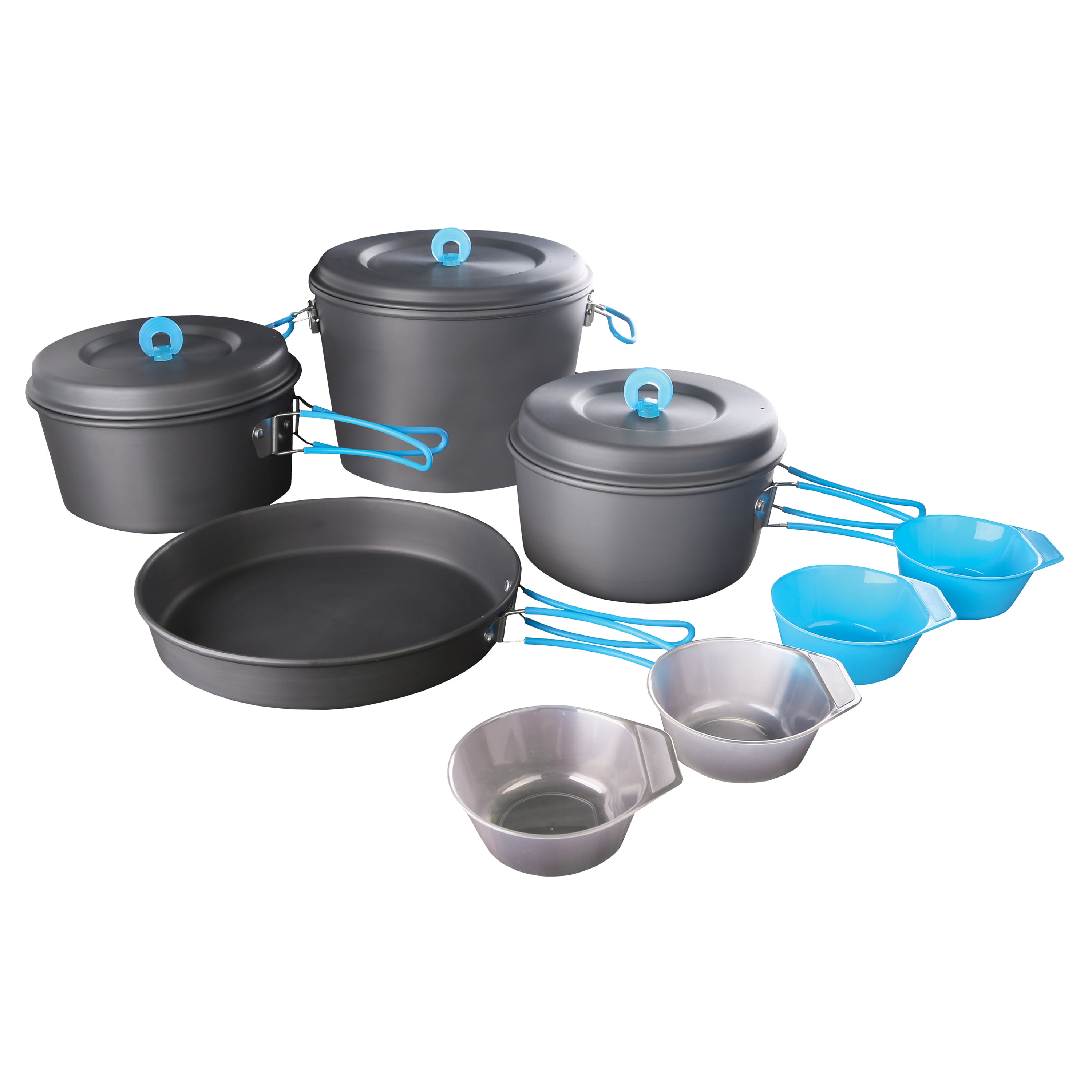 Stansport Family Cookware Set - Hard Annodized Aluminum 11 Piece Count ...