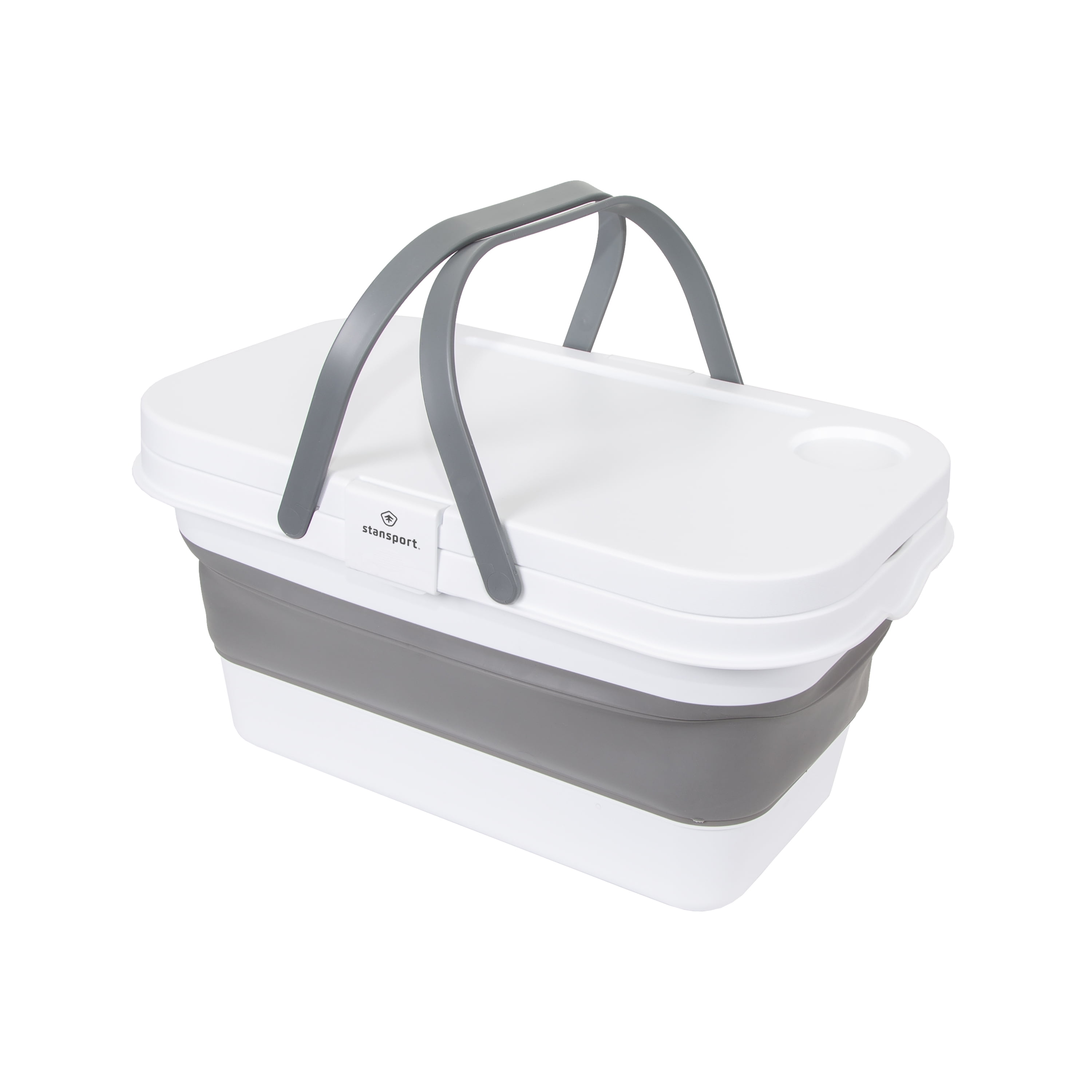 Stansport Foldable Picnic Basket with Tray Table Lid 9.25 in Height ...