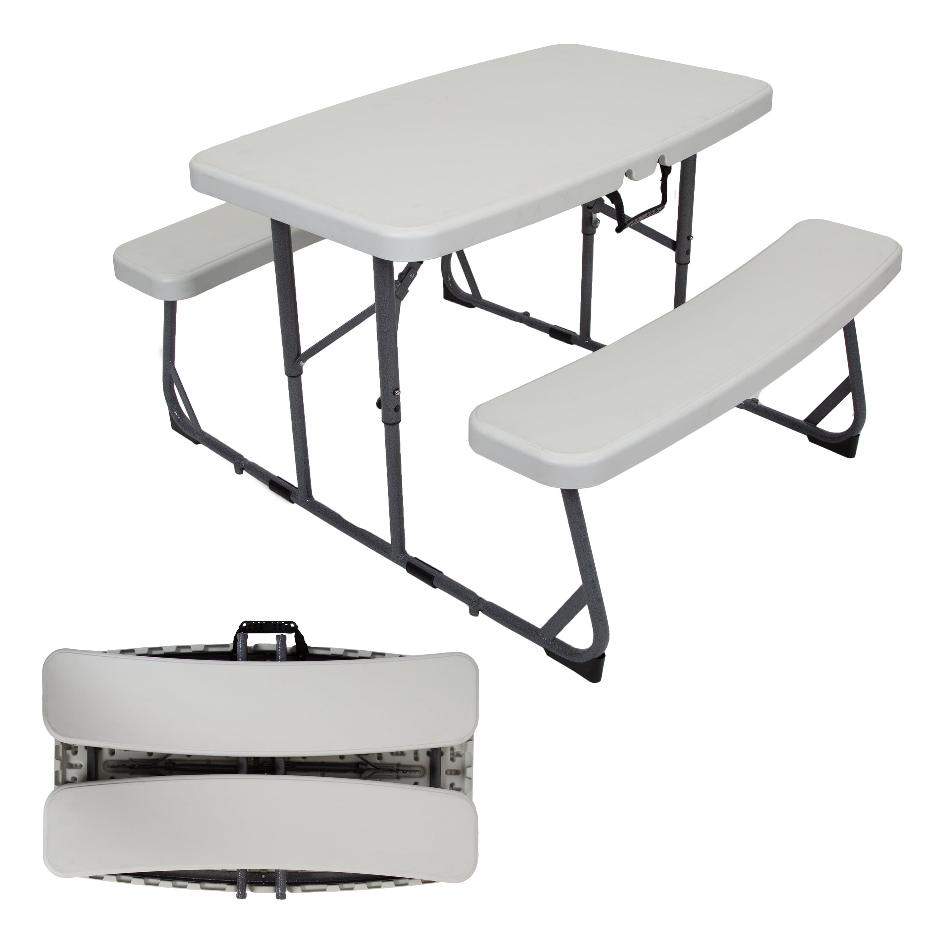 Stansport G-940 Compact Kids Picnic Table White 38" L x 32.5" W x 21.5 ...