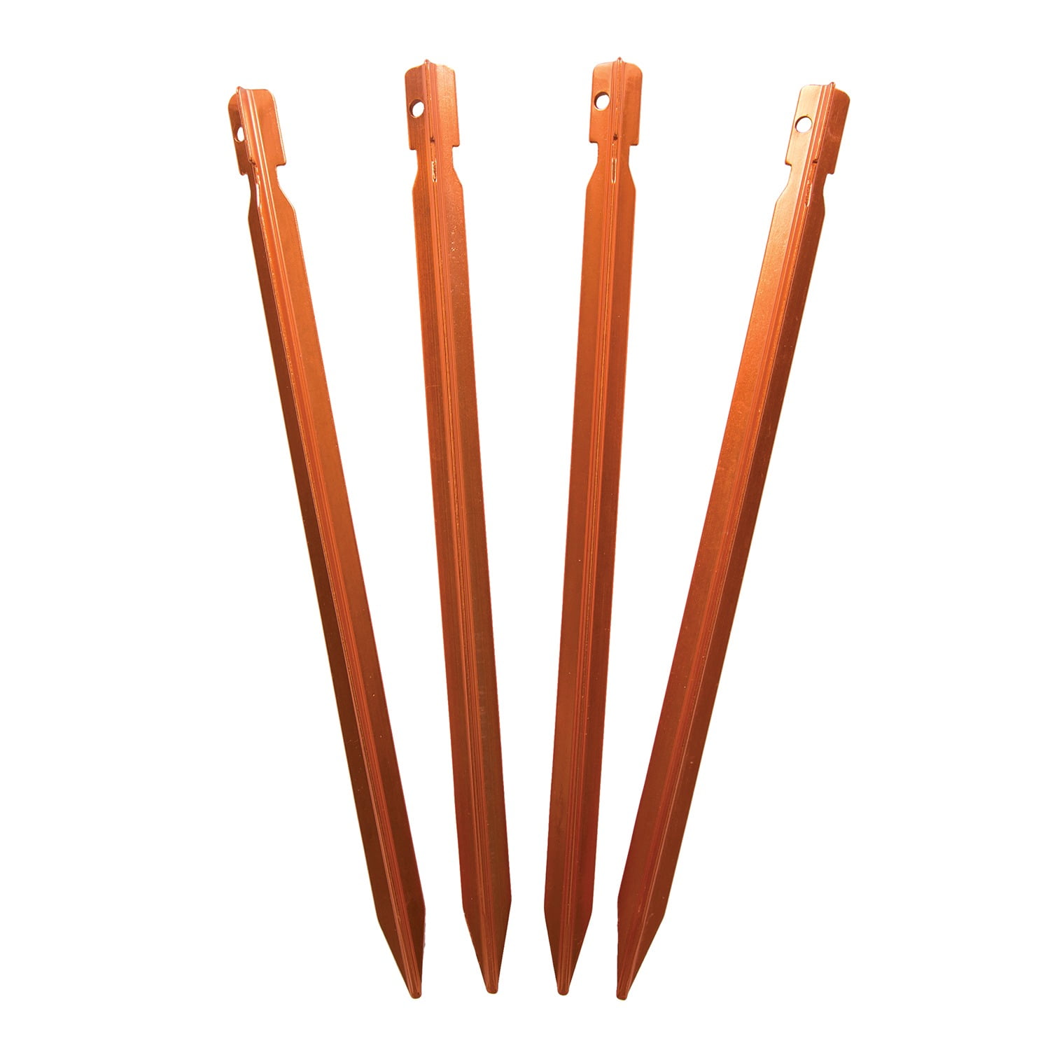 Stansport Lightweight Aluminum Tent Stakes 4 Pack - Orange - Walmart.com