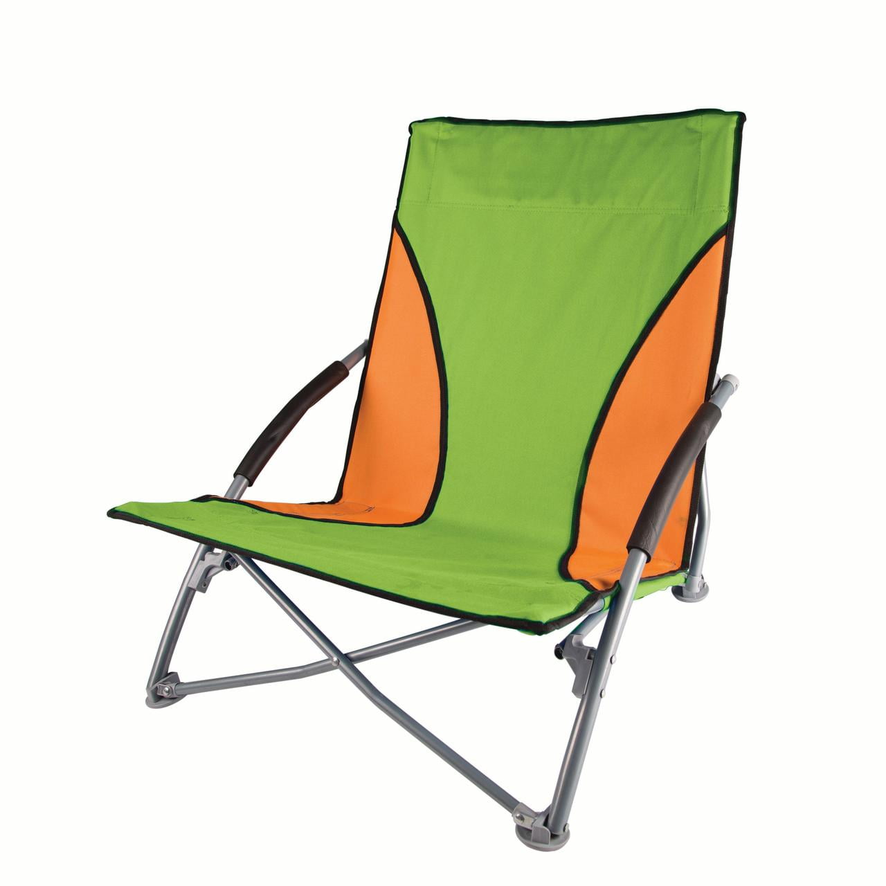 Stansport Low Profile Sand Beach Chair - Green/Orange Folding 1, Steel ...