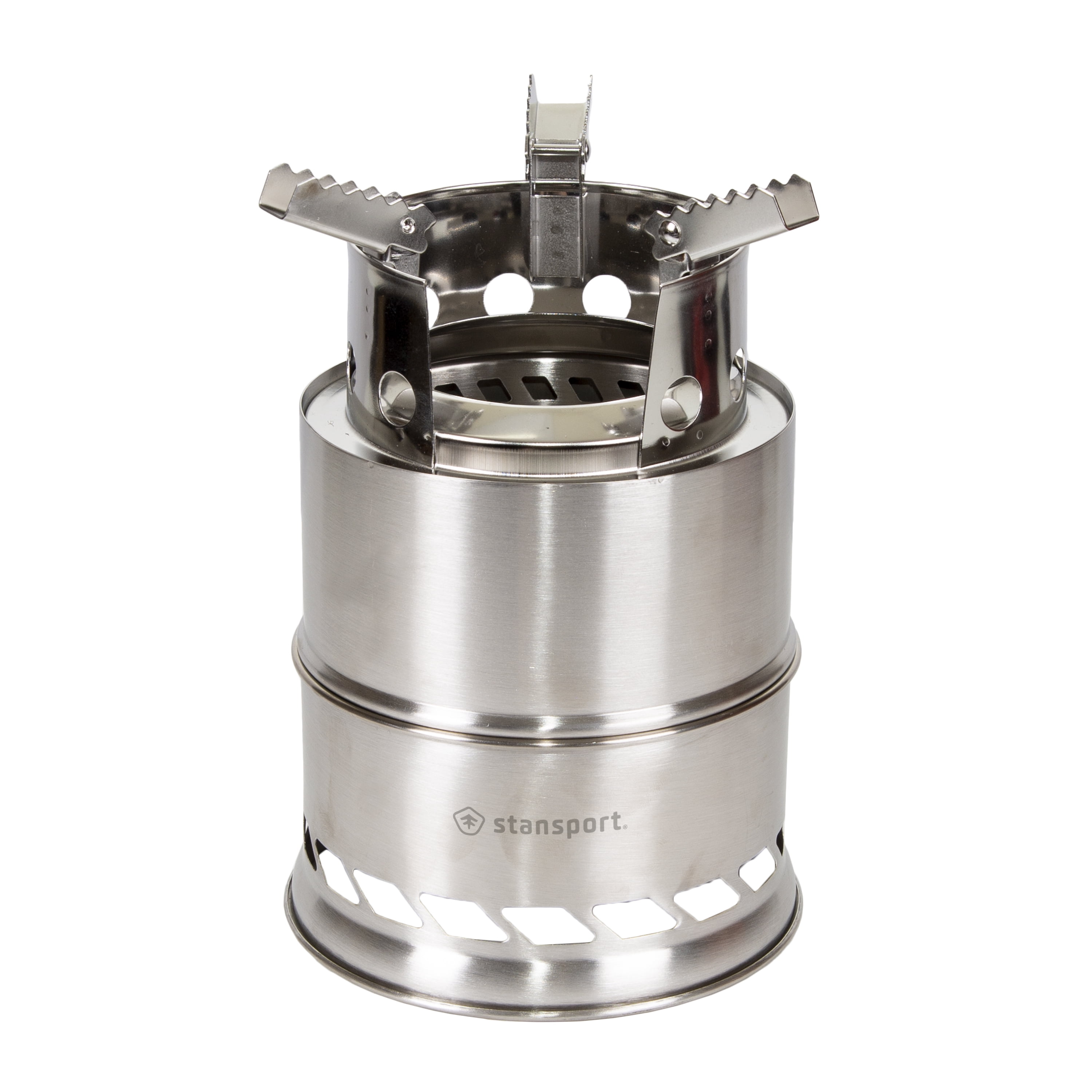 Stansport Stainless Steel Wood Burning Stove - Small, Portable Silver ...