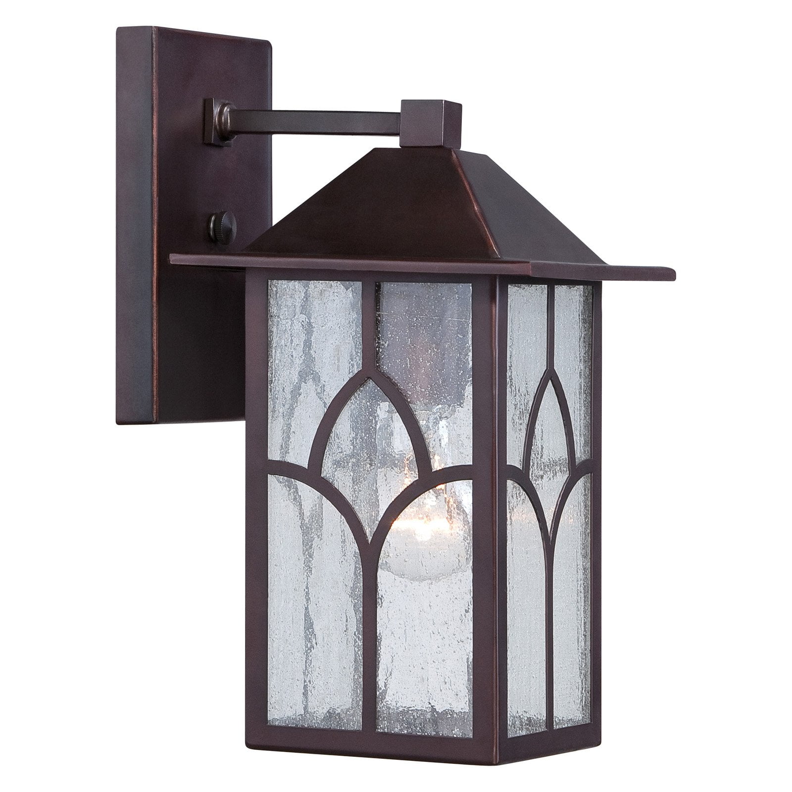 Stanton 1 LT 10" Outdoor Wall Fixture w/ Clear Seed Glass - Walmart.com
