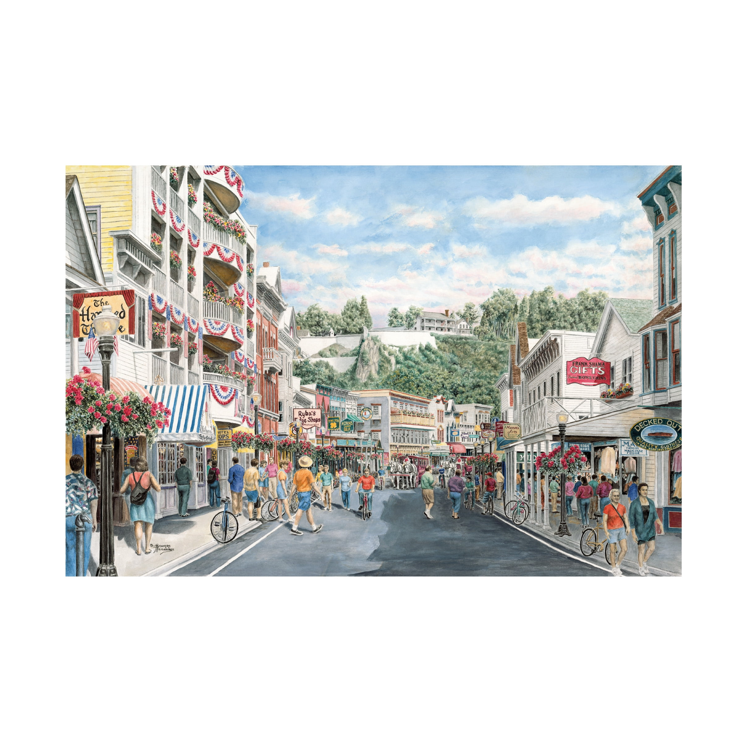 Stanton Manolakas 'Main St Mackinaw' Canvas Art - Walmart.com