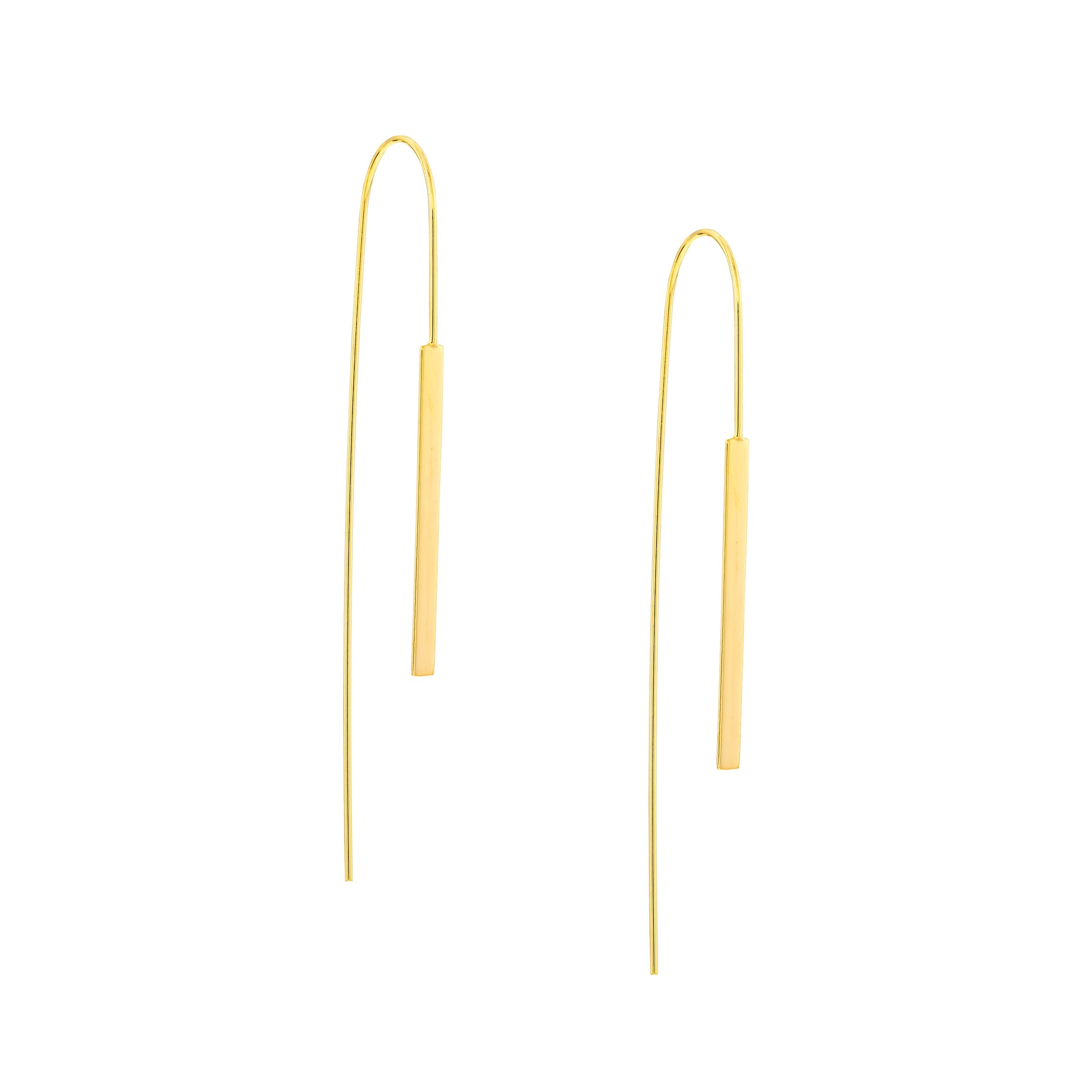 Staple Bar Wire Threader Earrings - Walmart.com