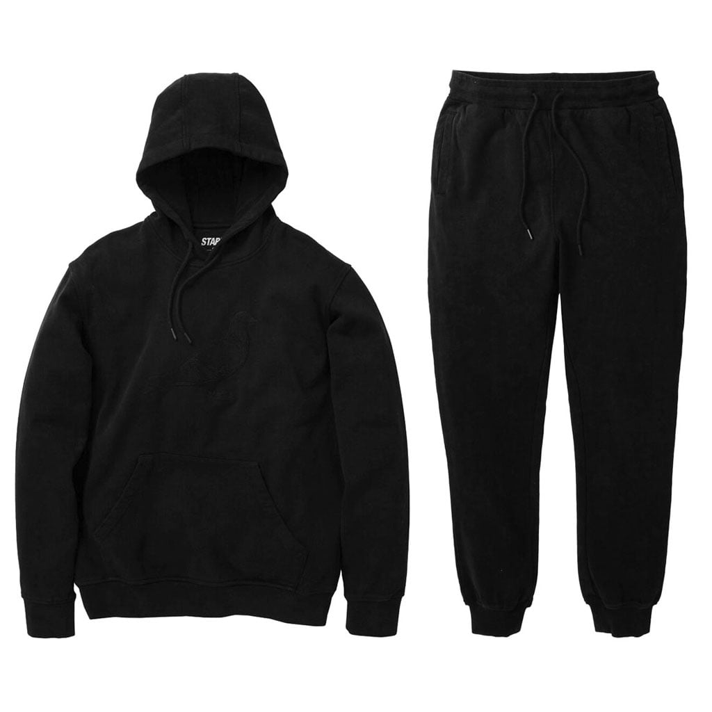 Staple Pigeon Garment Wash Pigeon Tracksuit Black - Walmart.com
