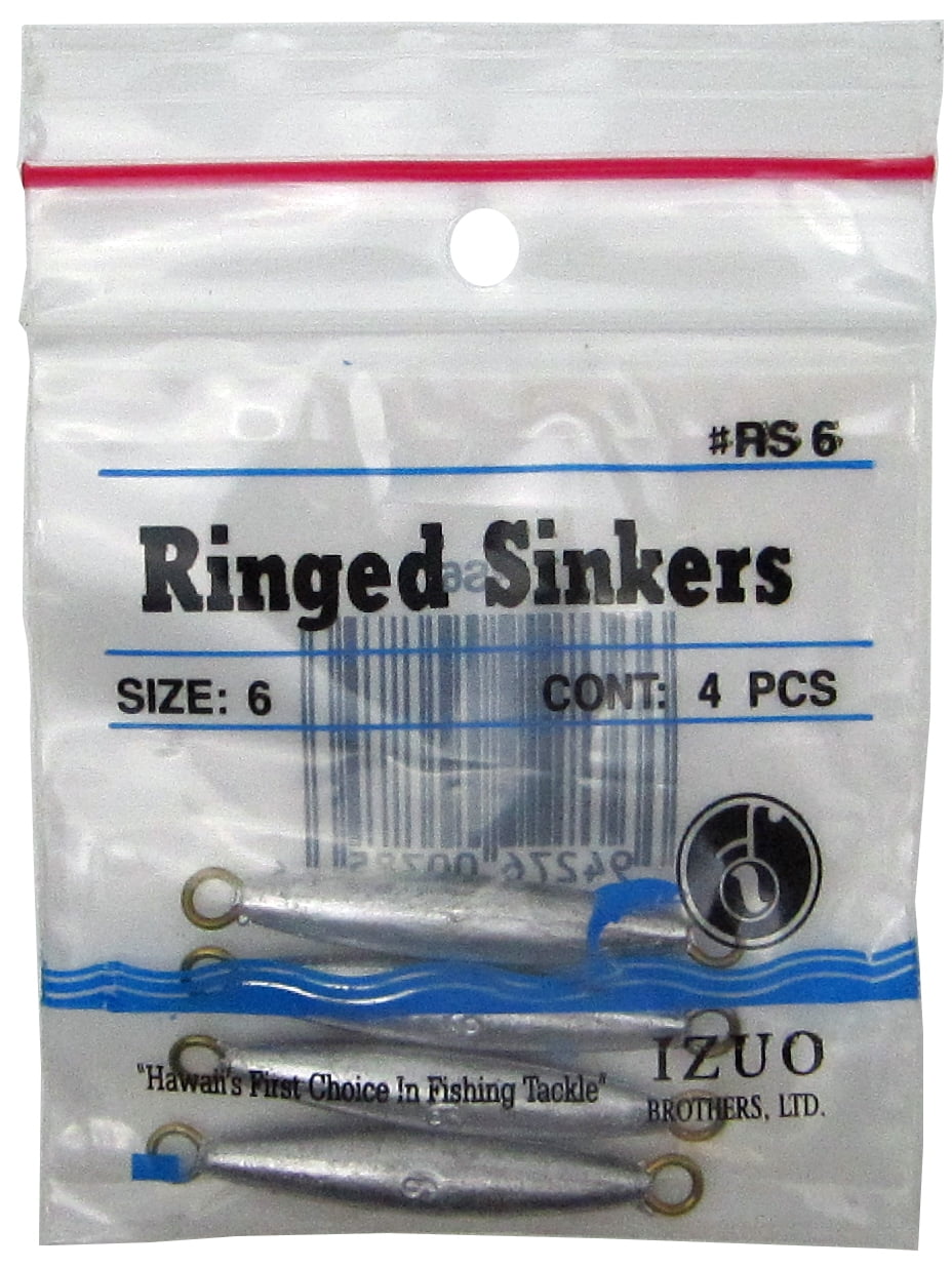 Izuo Brothers Ring Sinker, Size 6, 4-Pack, Fishing Weight - Walmart.com