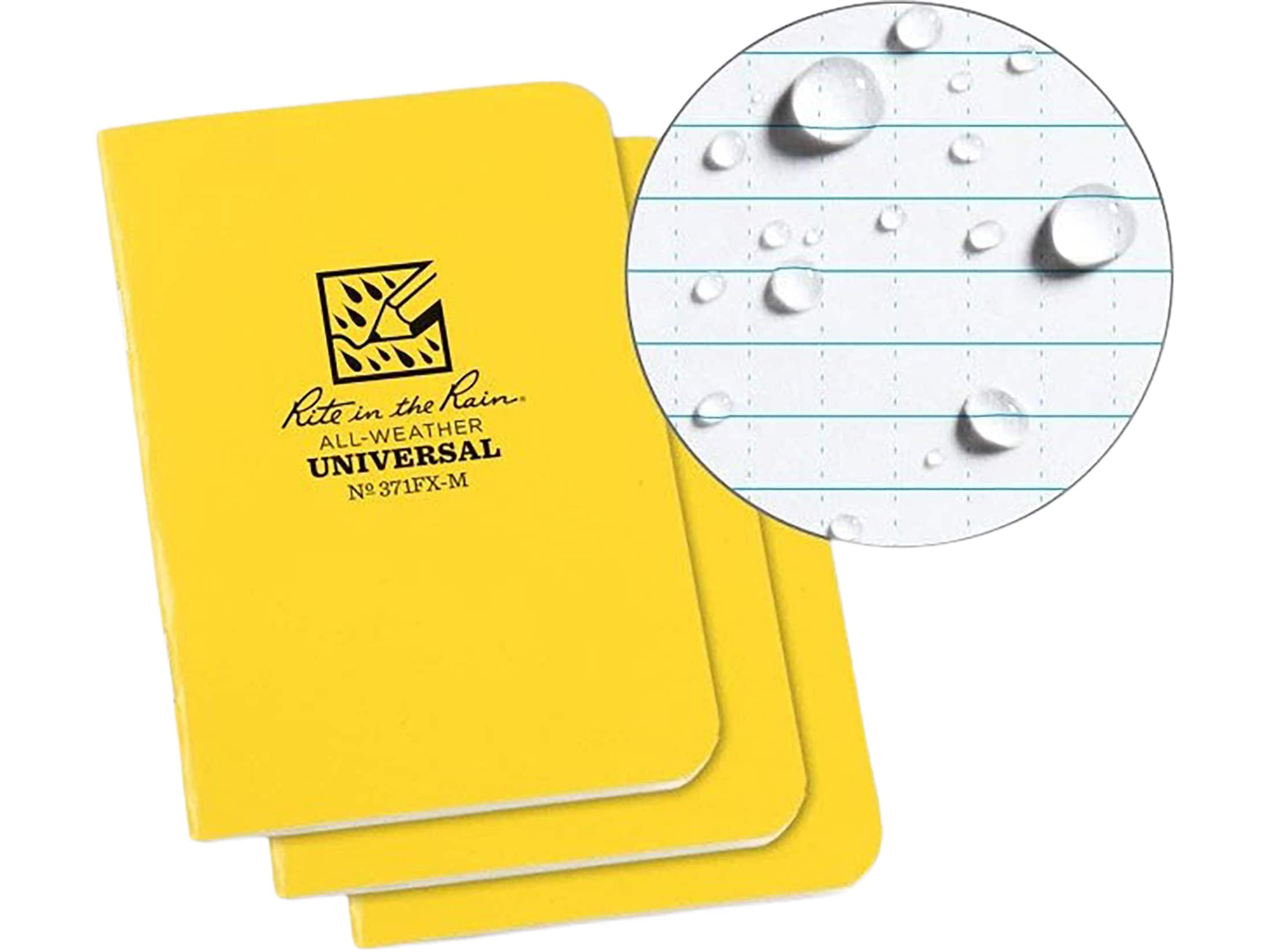 Rite in the Rain Stapled Notebook 4.625" x 3.25" Yellow 3PK - Walmart.com