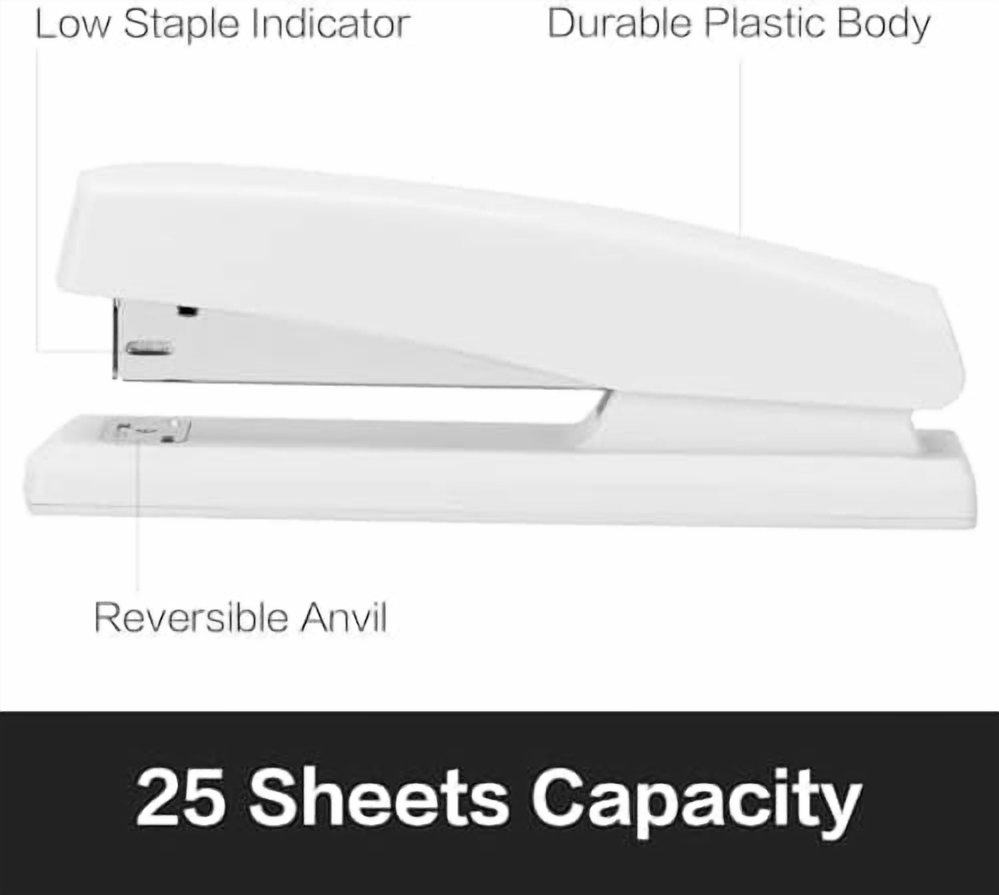 Stapler, Desktop Stapler, 2 Pack, Office Staplers, 25 Sheet Capacity ...