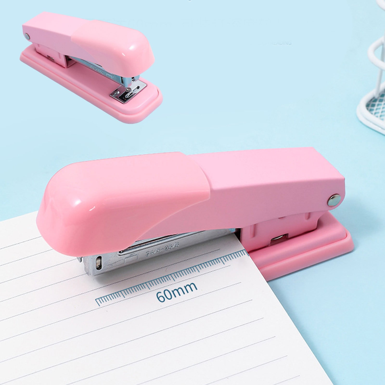 Stapler Mini Macaron Pastel Colors | Ergonomic Easy Press | 24/6 26/6 ...