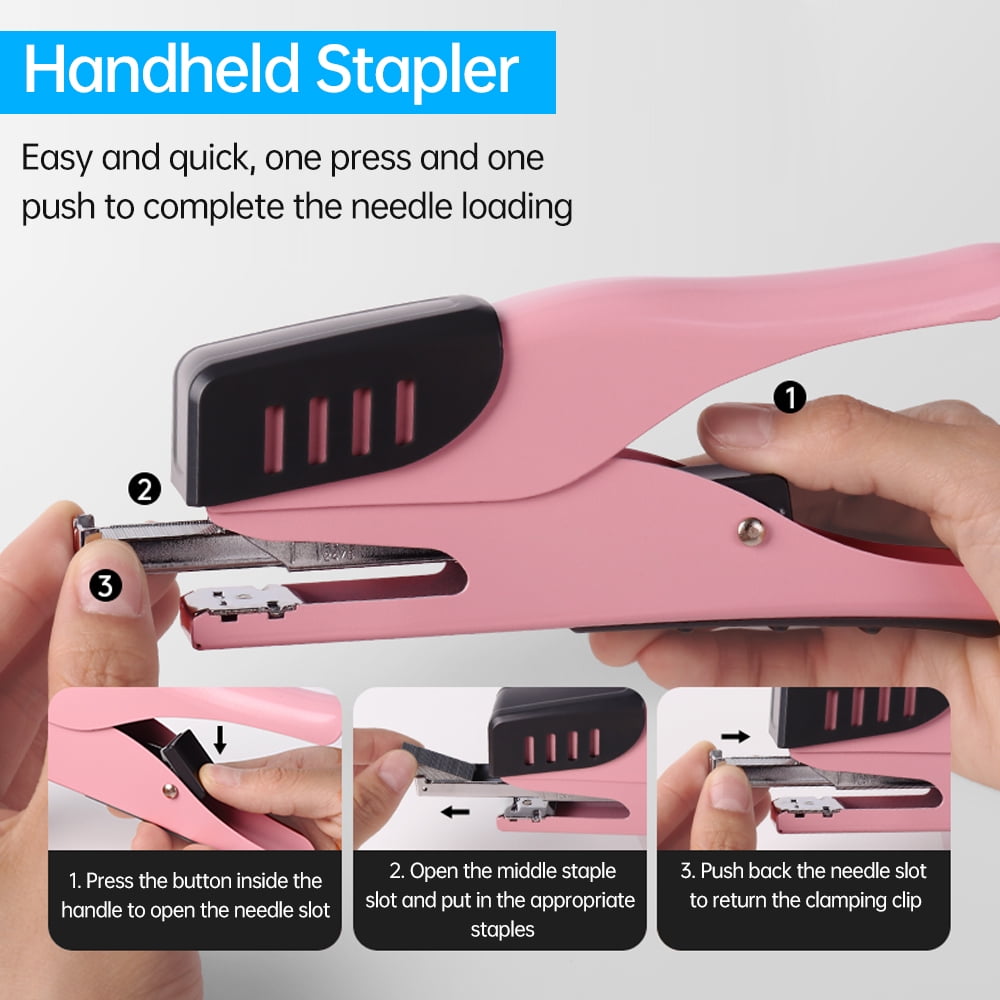 Stapler,Office Stapler 25 Handheld Stapler Support 24/6 Or 24/6 Or 26/6 ...
