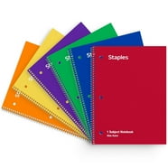 Staples Premium 5-Subject Notebook 8.5" x 11" College Ruled 200 Sheets ...