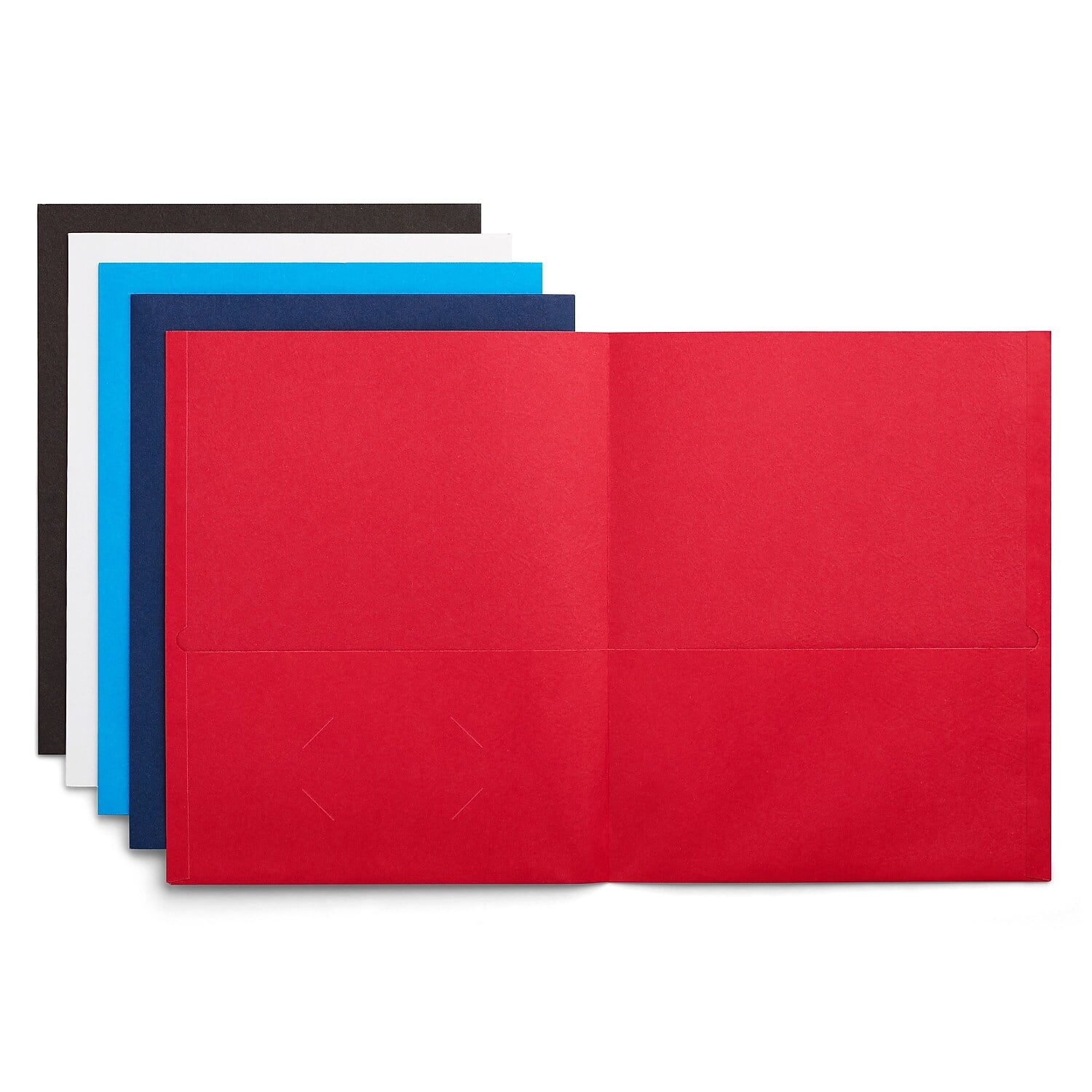 Staples 10% Recycled Smooth 2-Pocket Paper Presentation Folder Assorted ...