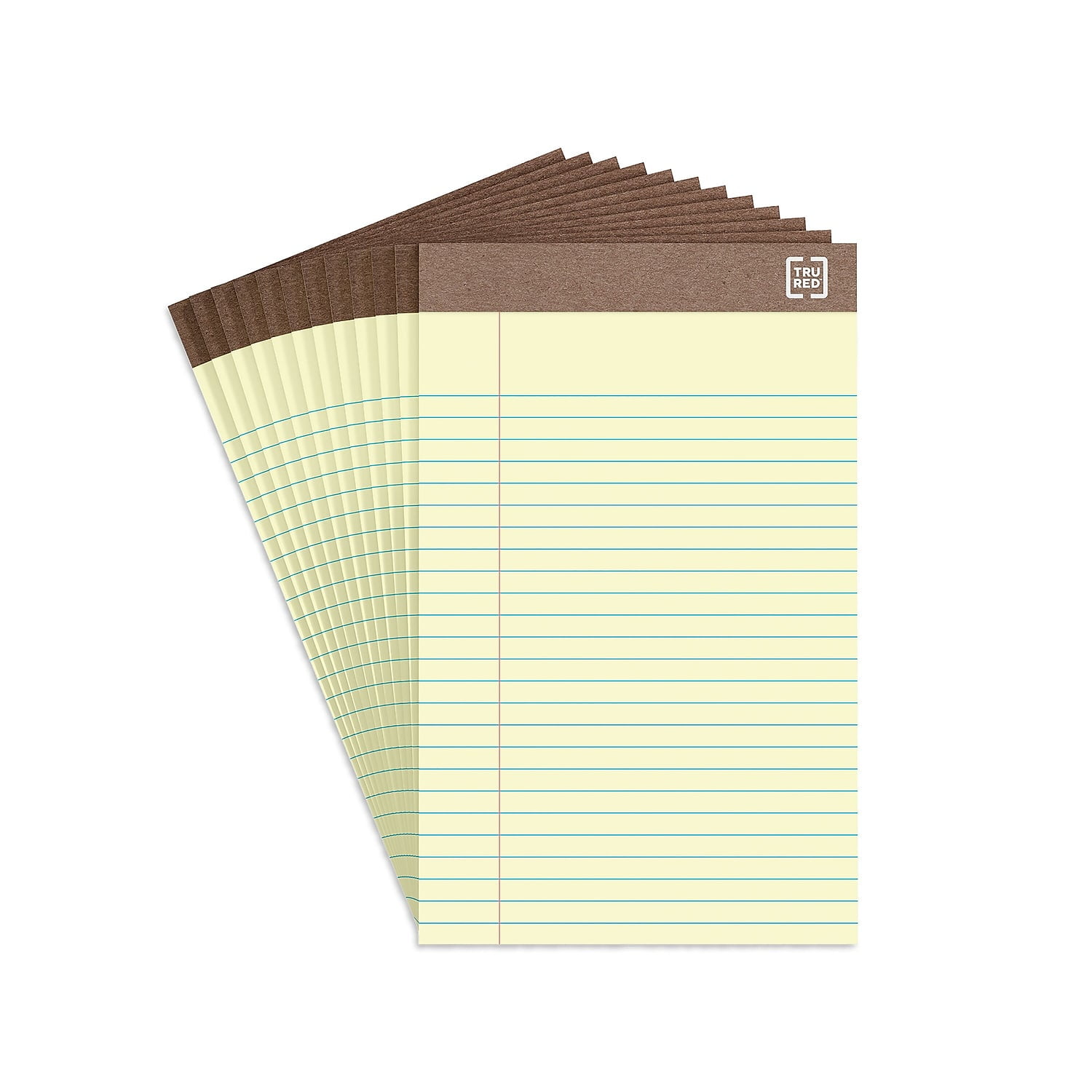"Staples 100% Recycled 5"" x 8"" Canary Legal Notepads, Narrow Ruled ...