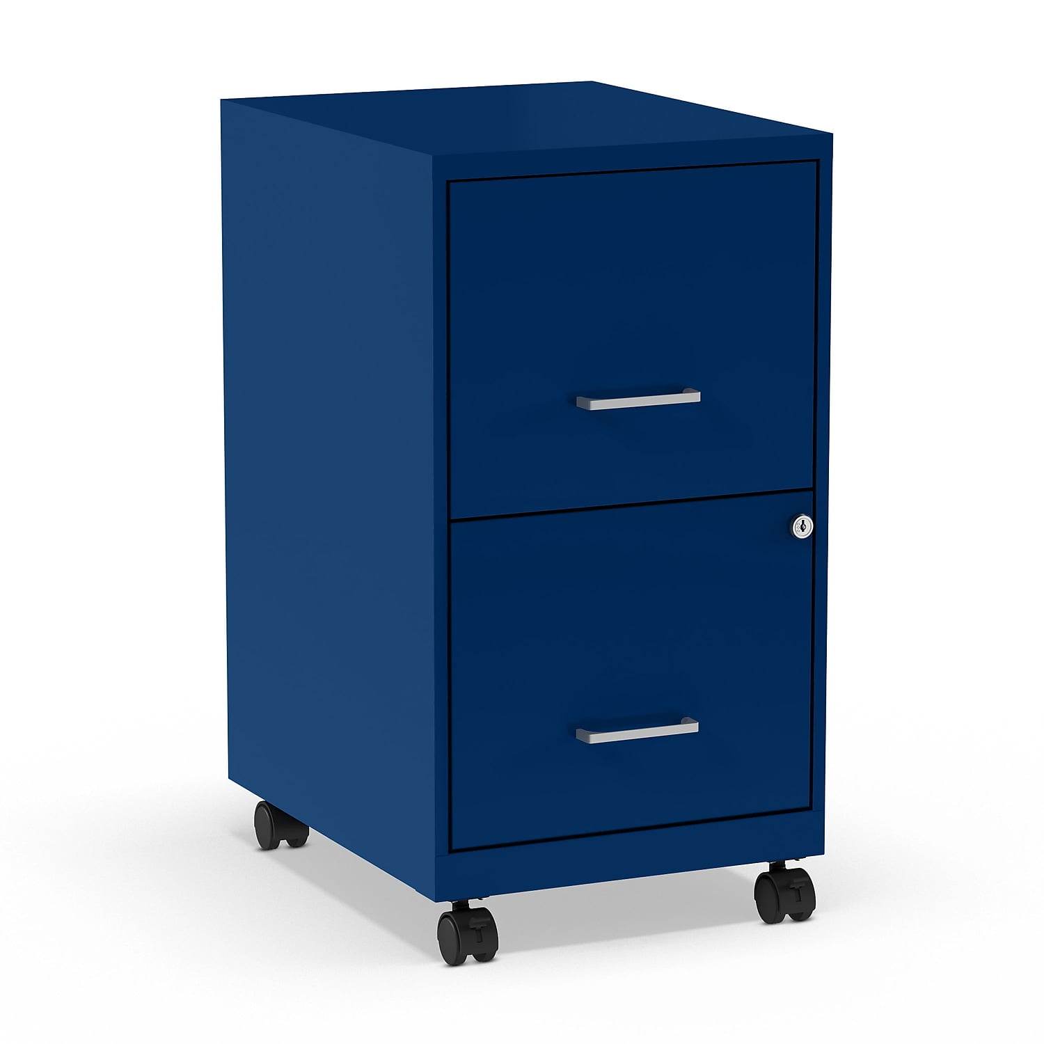 Staples 2-Drawer Light Duty Vertical File Cabinet Locking Letter Blue ...