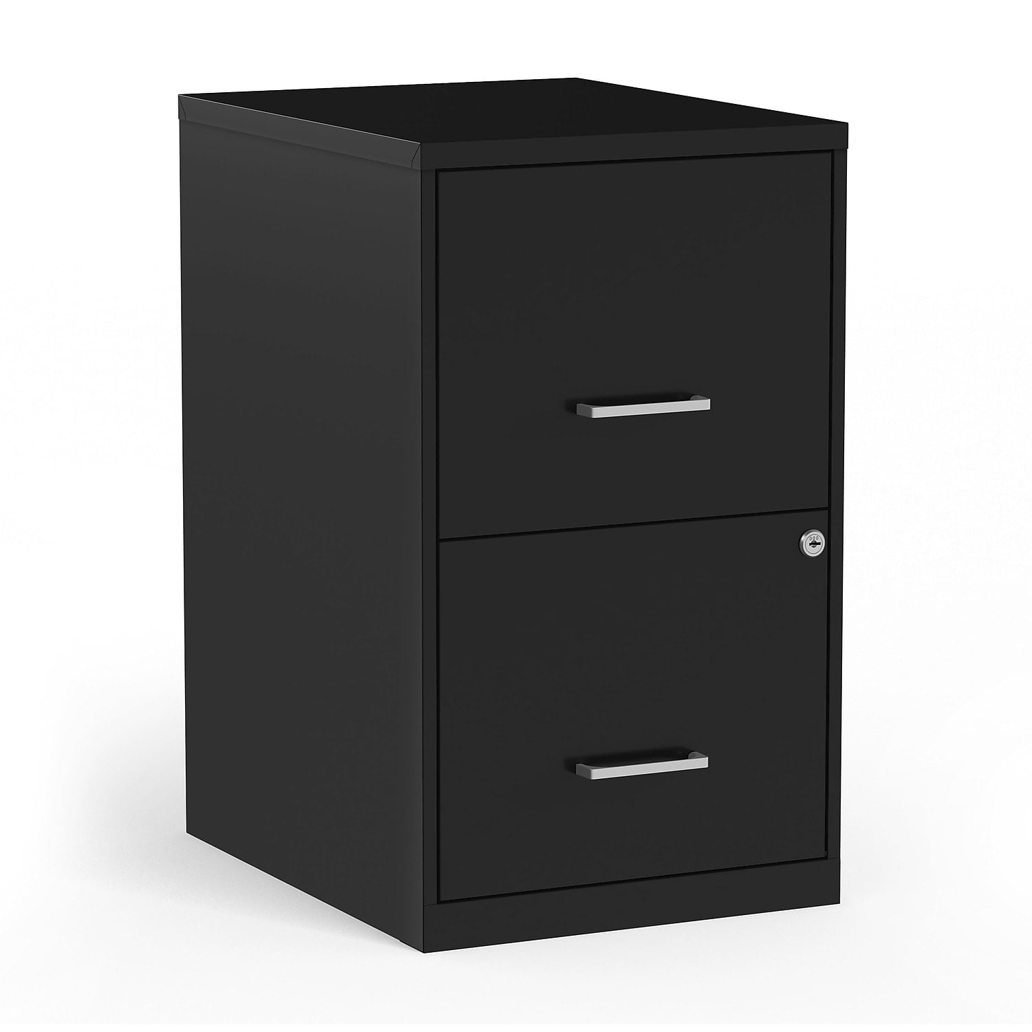 Staples 2-Drawer Vertical File Cabinet Locking Letter Black 18"D (52149 ...