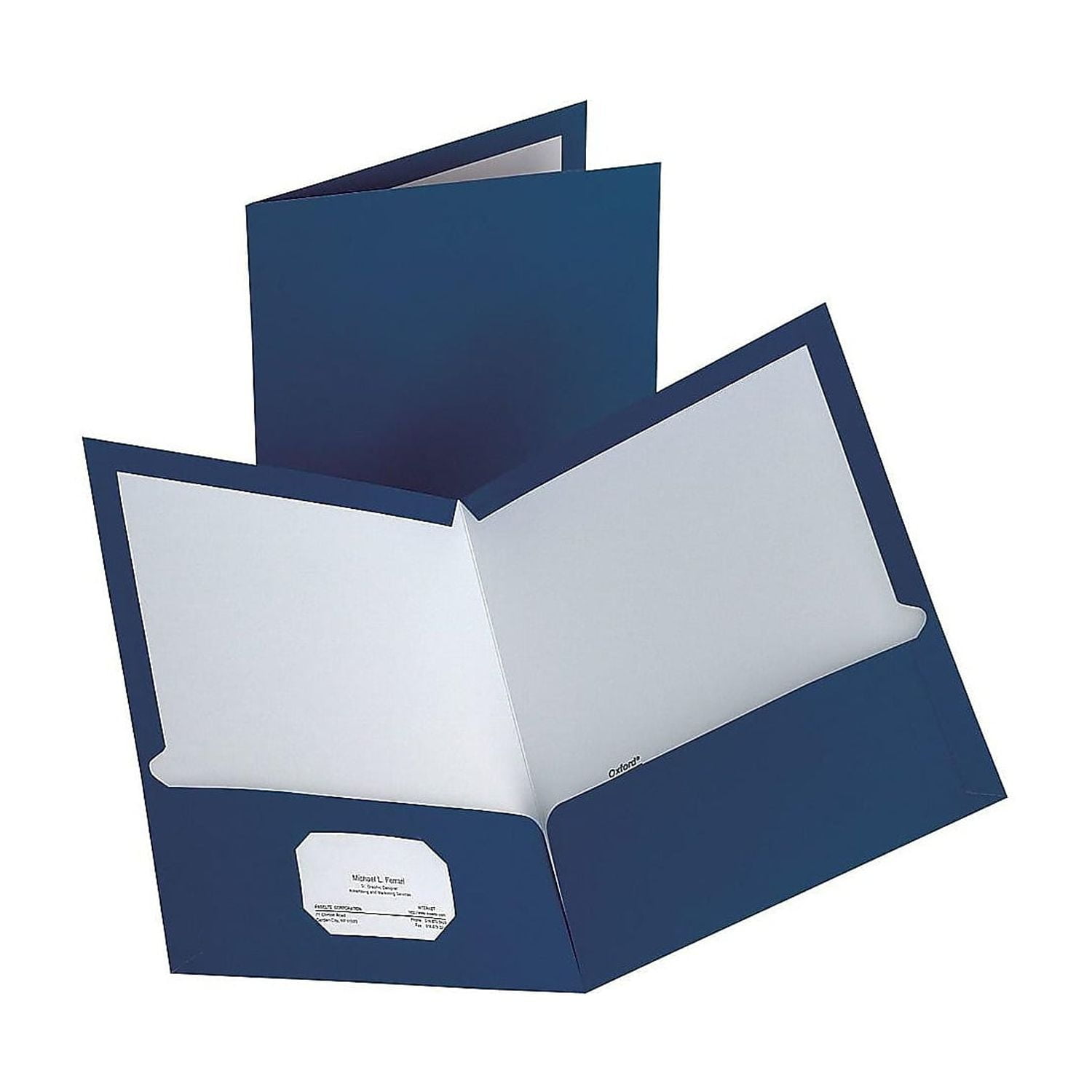 Staples 2-Pocket Laminated Folders Dark Blue 30/Carton ST13372-CCVS ...