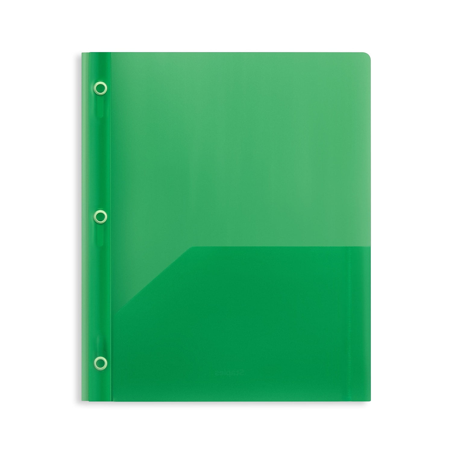 Staples 2 Pocket Plastic Folder Green 970157 - Walmart.com