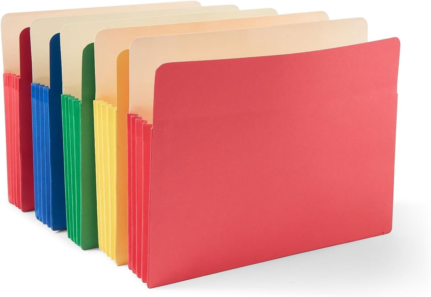 Staples 227132 3 1/2-Inch Expansion Colored File Pockets Letter ...