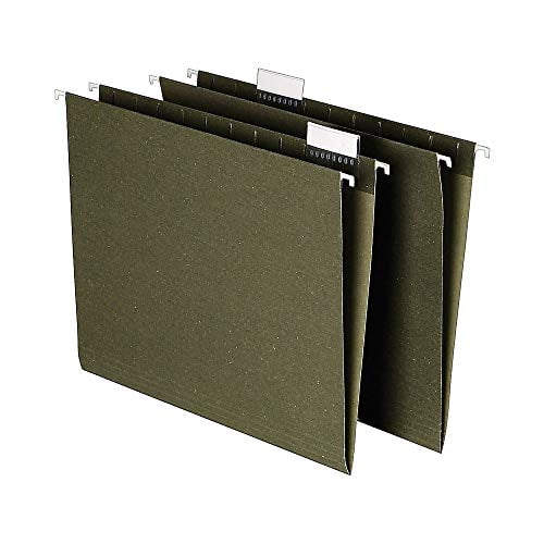 Staples 266262 Hanging File Folders 5-Tab Letter Standard Green 50/Box ...