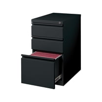 Staples 3-Drawer Vertical File Cabinet Locking Letter Black 19.88"D ...