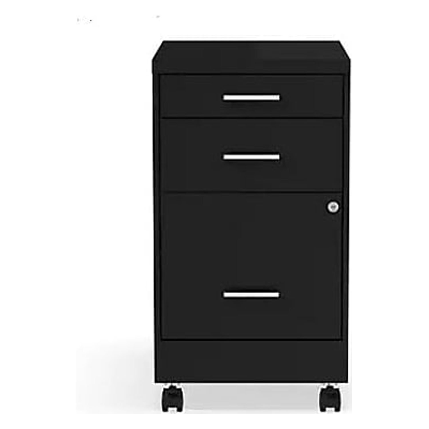 Staples 3-Drawer Vertical File Cabinet Locking Letter Charcoal 18"D ...