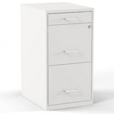 "Staples 3-Drawer Vertical File Cabinet, Key Lock, Letter White, Office ...