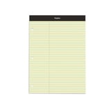 Staples 3-Hole Double Pad 8.5" x 11.75" Canary Law Ruled 3" Margin Each ...