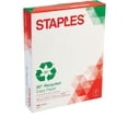 Staples, Copy Paper, 8.5x11 inch, 30% Recycled, 20 lbs, 92 Brightness ...