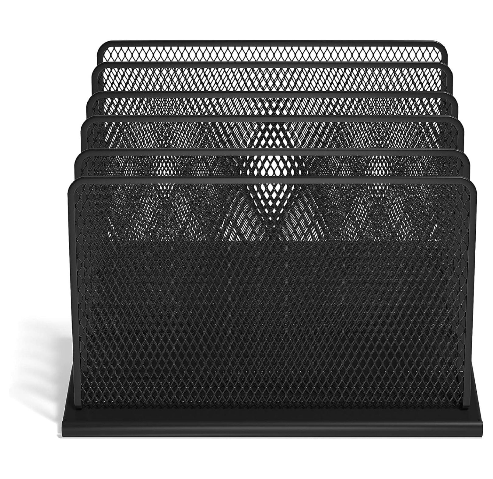 Staples 5 Compartment Wire Mesh File Organizer, Matte Black, 2/Pack ...