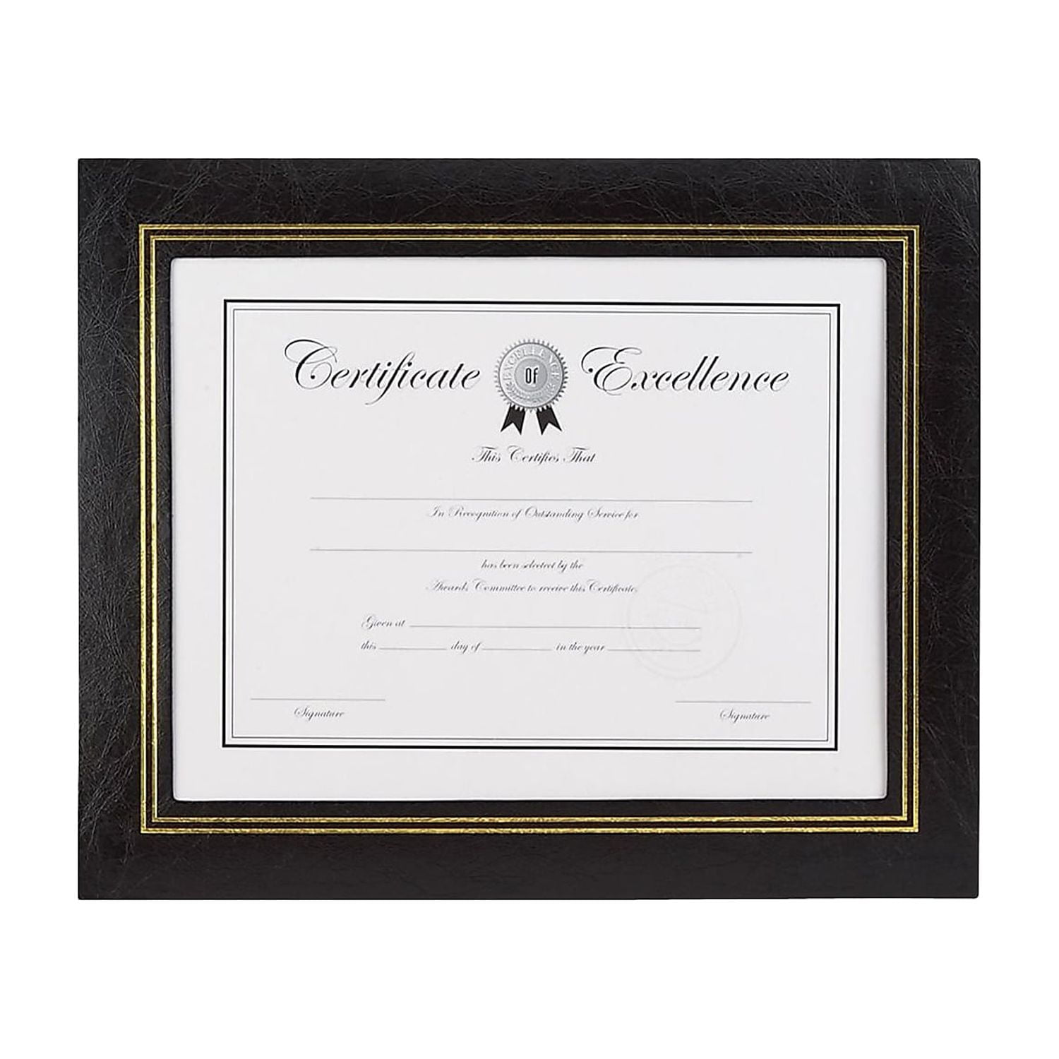 Staples 8.5" x 11" Faux Leather/Leather Certificate Frames Leatherette ...