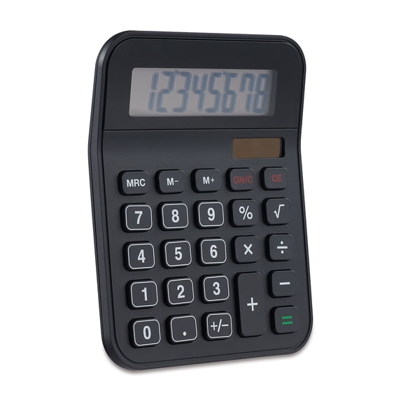Staples 8-Digit Desktop Calculator, Solar and Battery Powered, LCD ...