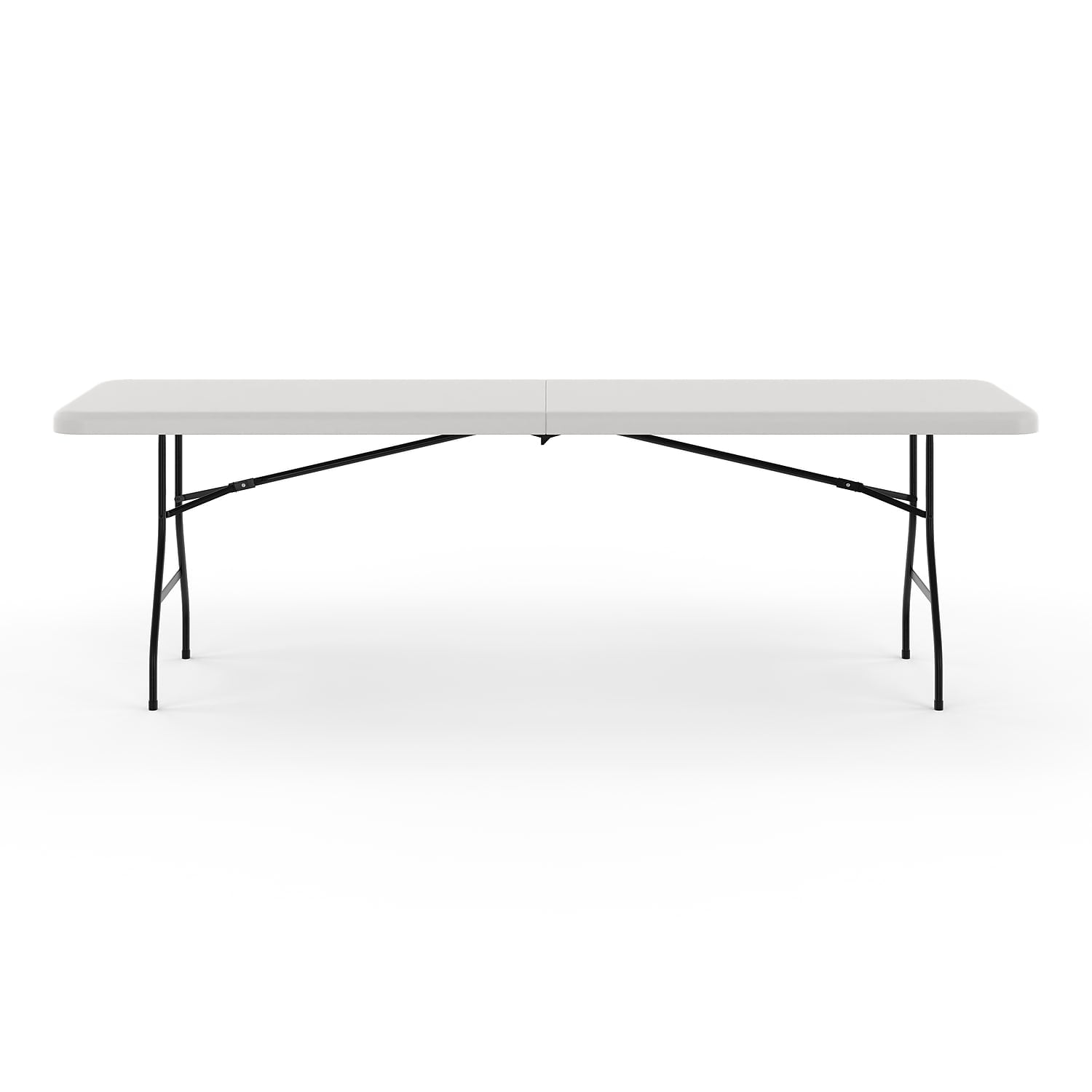 Staples 8' x 30" Heavy Duty Plastic Folding Table White Granite (79233/ ...