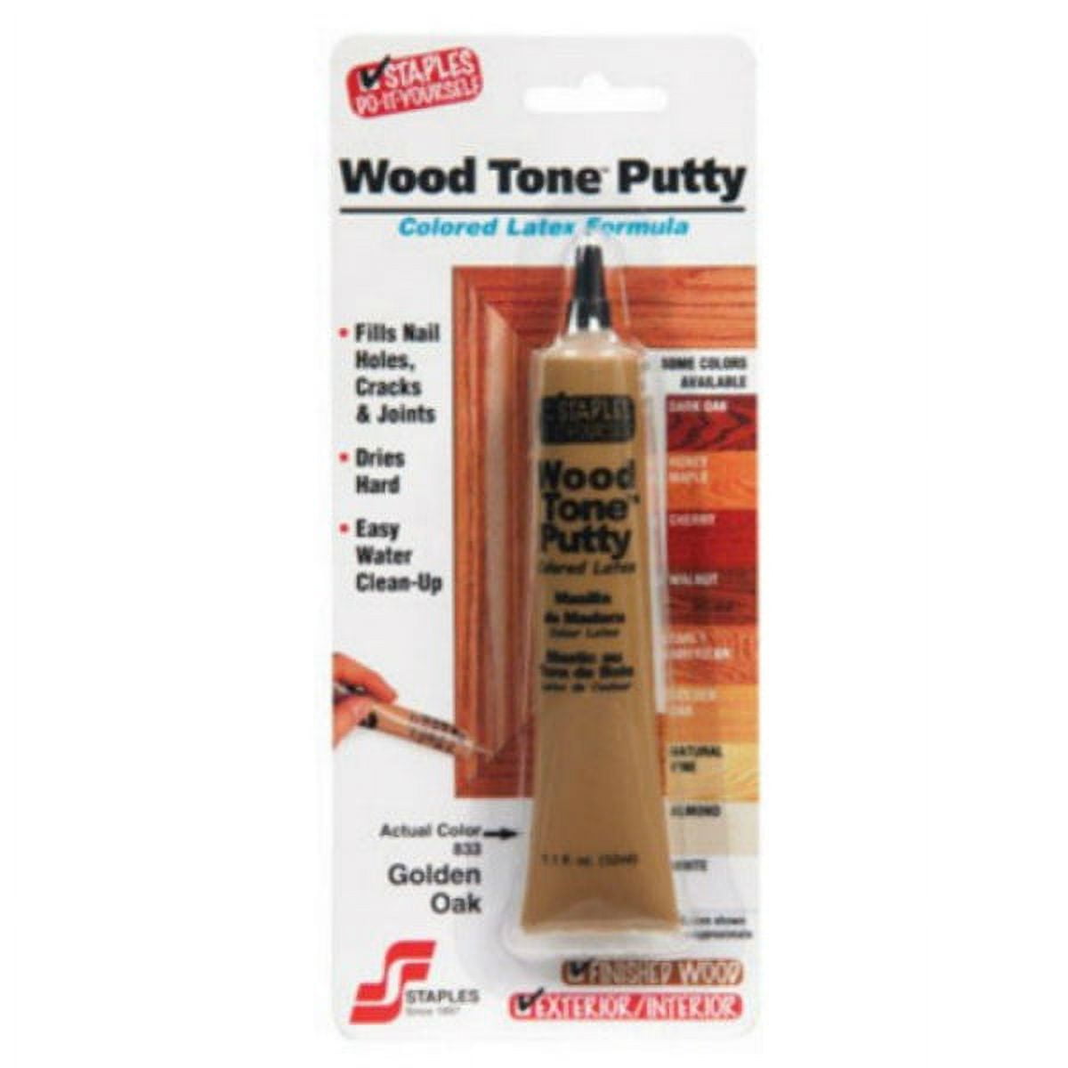 Staples 833 Wood Tone Waterbased Colored Putty, Golden Oak/Pecan, 1.05 ...