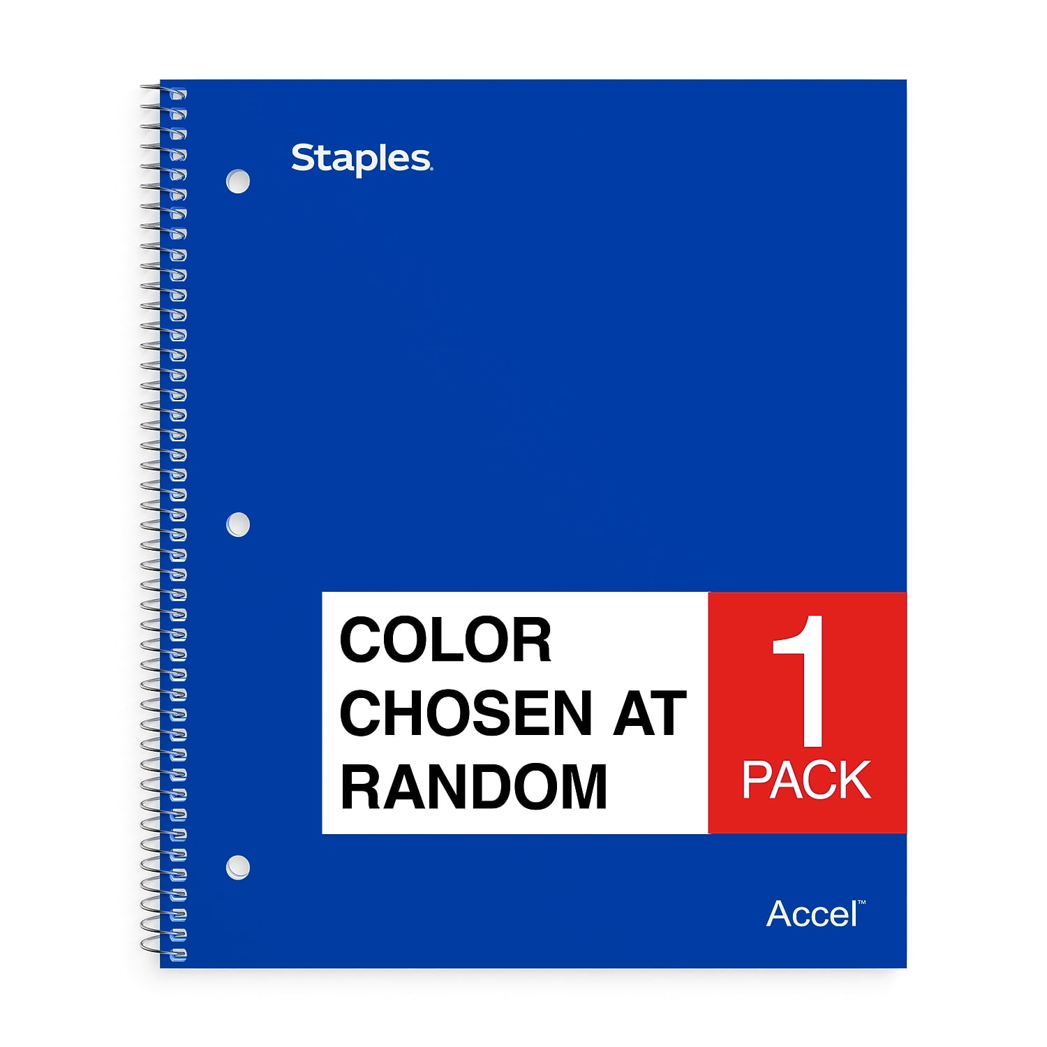 Staples Accel Durable Poly Cover Notebook Graph Ruled 8-1/2" x 11" Assorted 579722 - Walmart.com