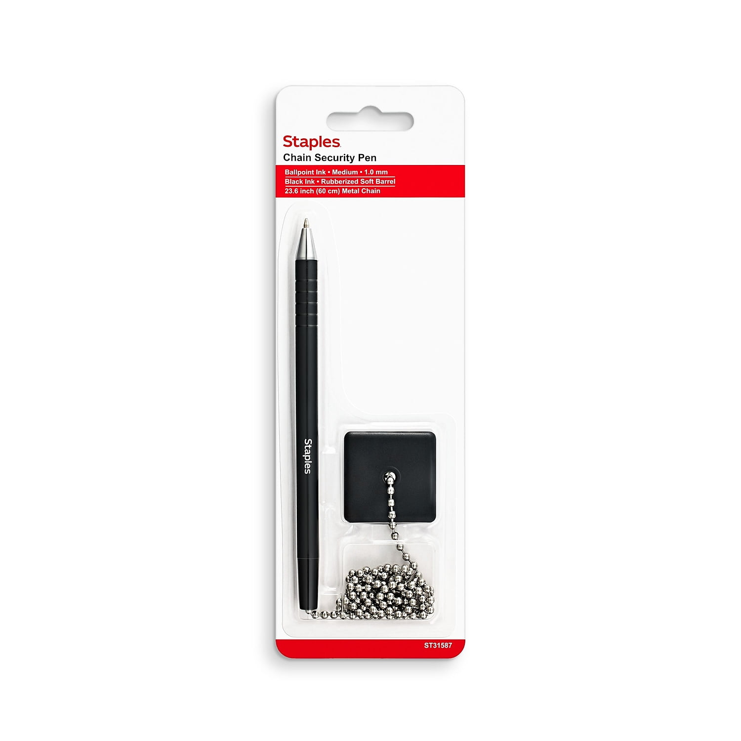 Staples Anchor Counter Top Pen Medium Point Black Ink 3/Pack ST31587VS ...