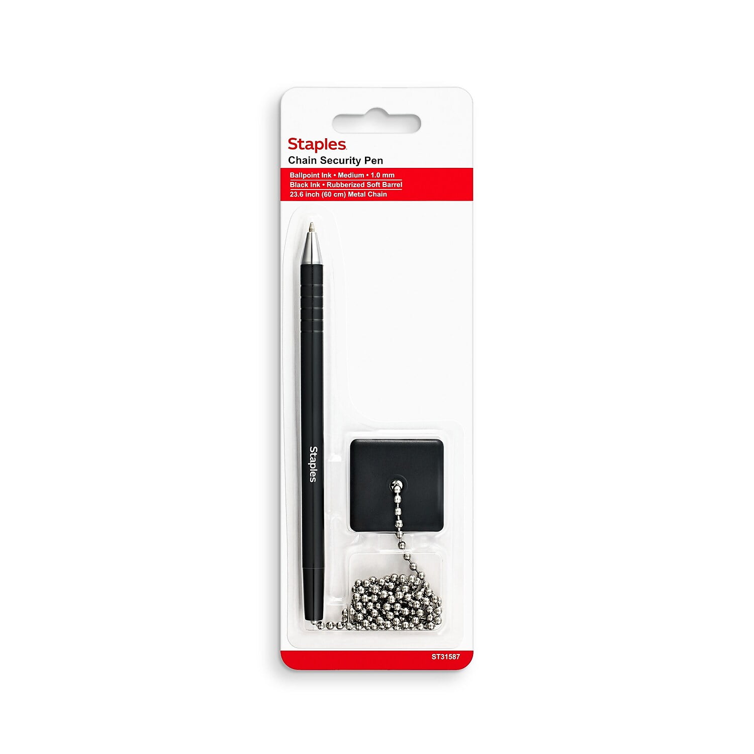 Staples Anchor Counter Top Pen Medium Point Black Ink 3/Pack ST31587VS ...