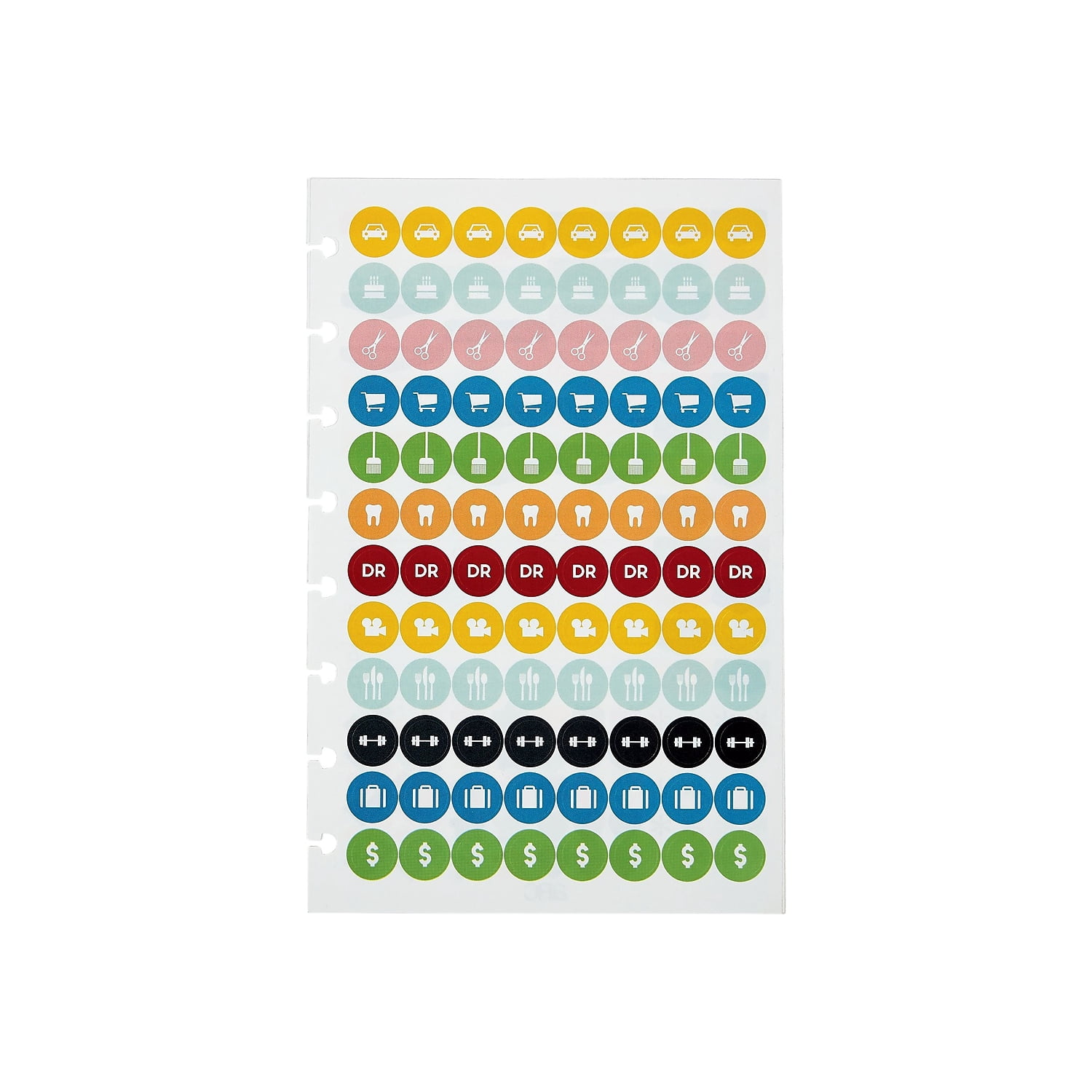 Staples Arc System Sticker Sheets 5-1/2" x 8-1/2" Assorted 4/Pack ...