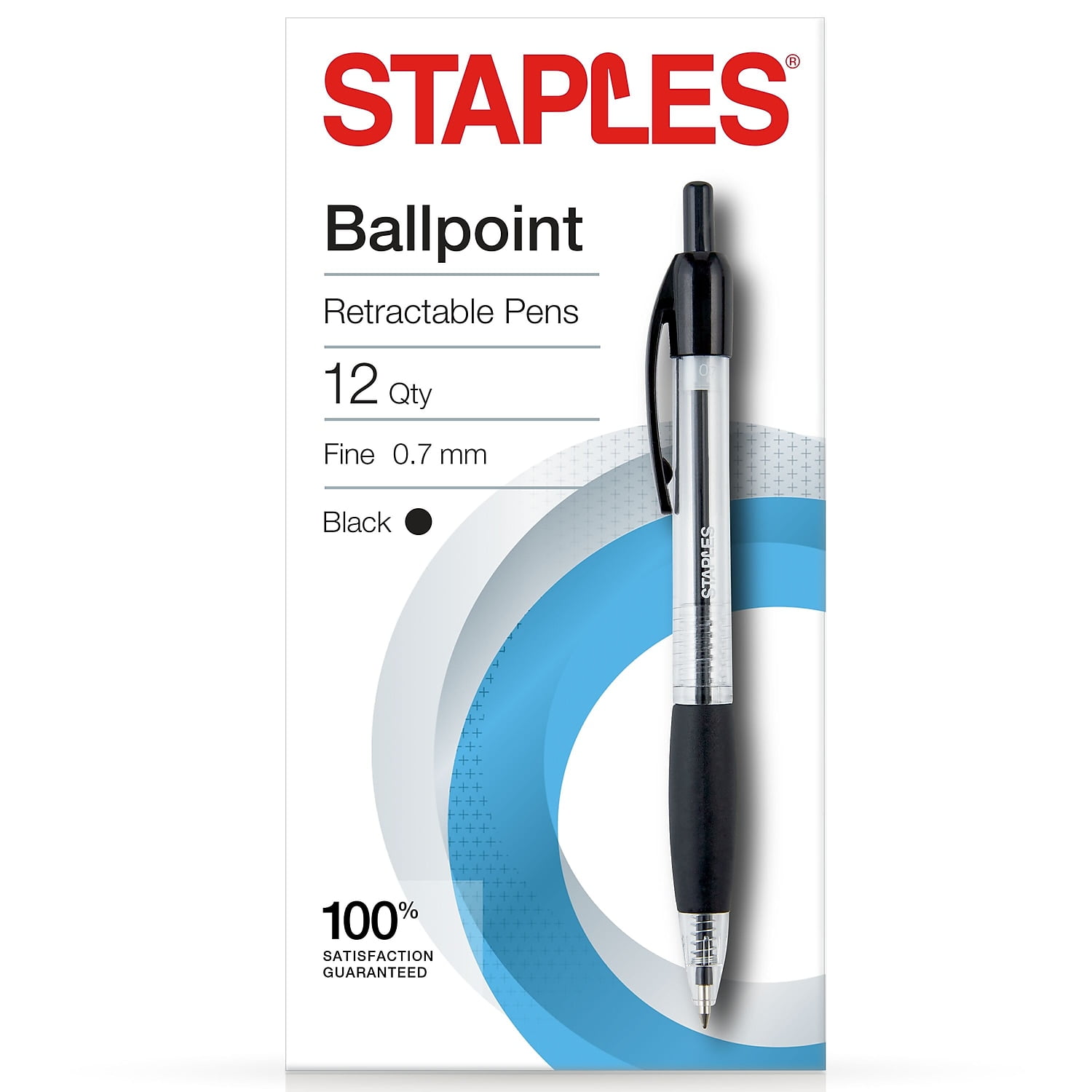 Staples BALLPOINT PEN .7MM BLACK DZ 2498023 - Walmart.com