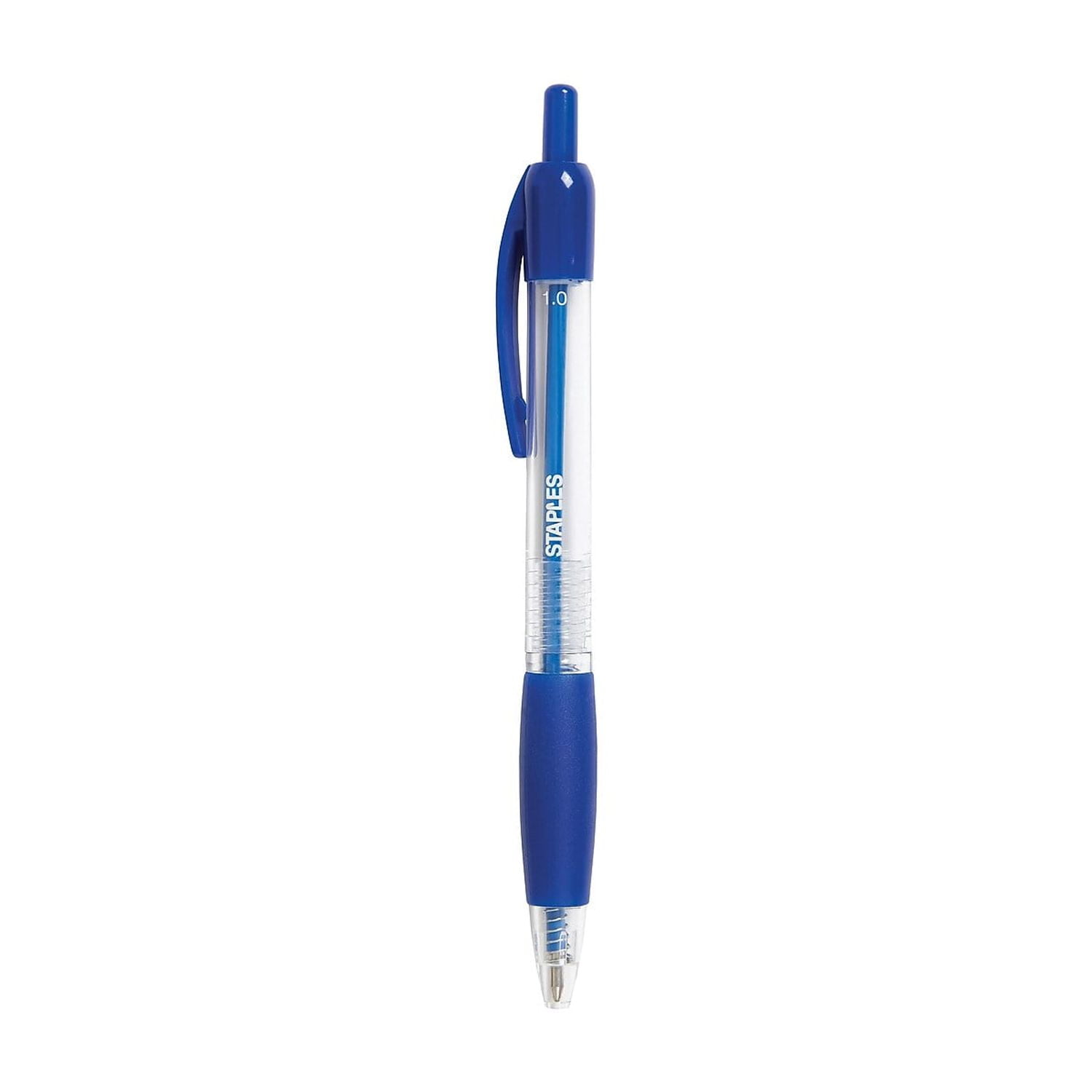 Staples Ballpoint Retractable Pens Medium Point Blue Ink 36/Carton ...