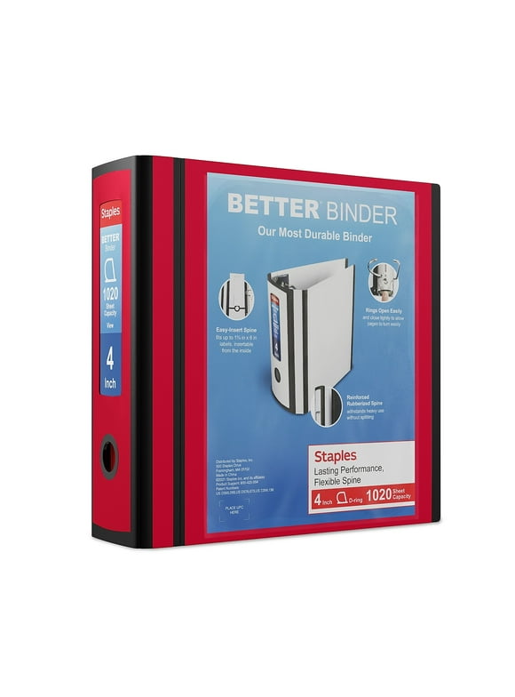3+ Inch Binders in Binder by Ring Size - Walmart.com