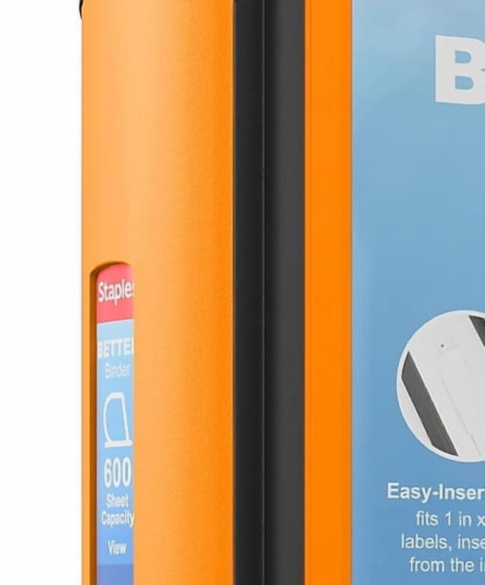 Staples Better View 3-Inch Slant D 3-Ring Binder Orange (16405) 55892/ ...