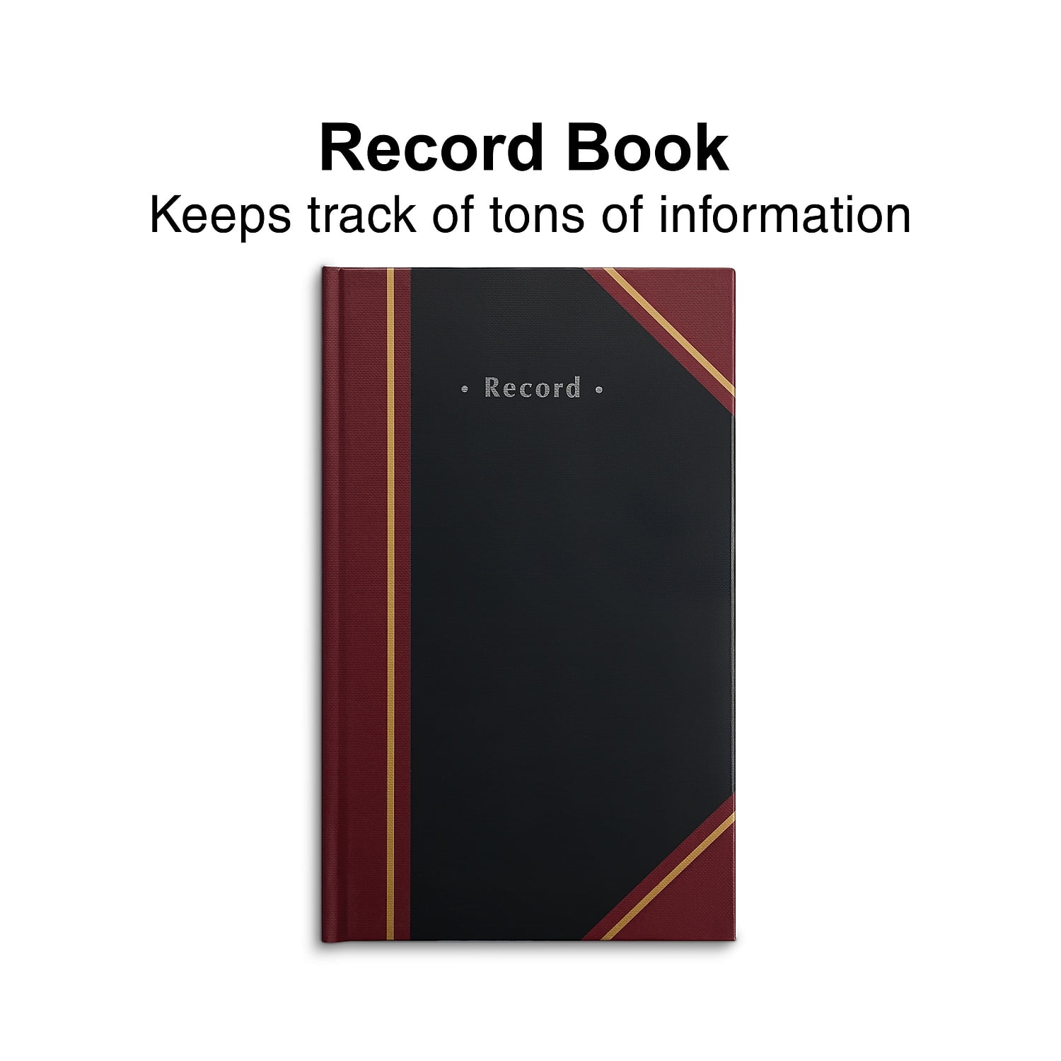 "Staples Black Ledger Notebook for Record Keeping 11.75"" x 7.25 ...
