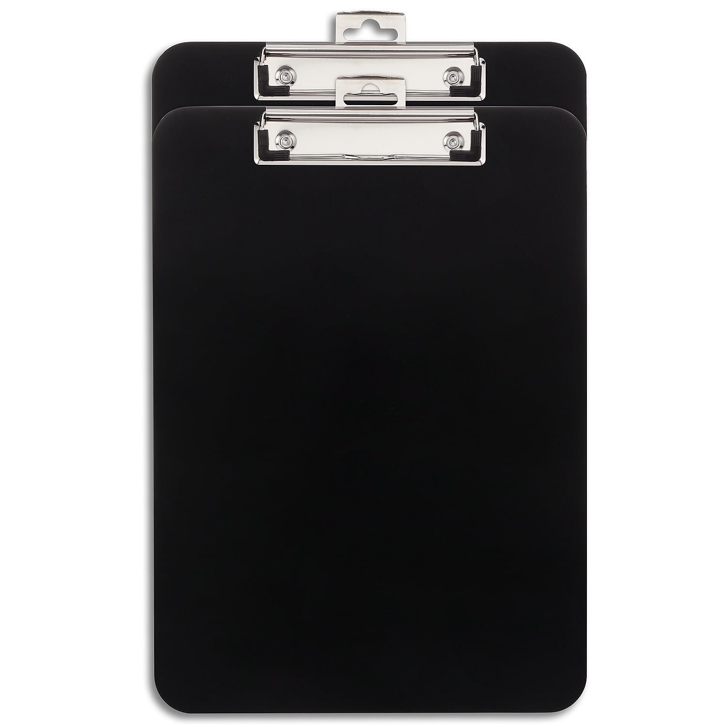 Staples Black Clipboards 2-Pack, Letter Size, Low Profile Clip, Bulk ...