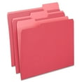 STAPLES Red File Folders, 1/3-Cut Tabs, Letter Size, 100/Box, Durable ...