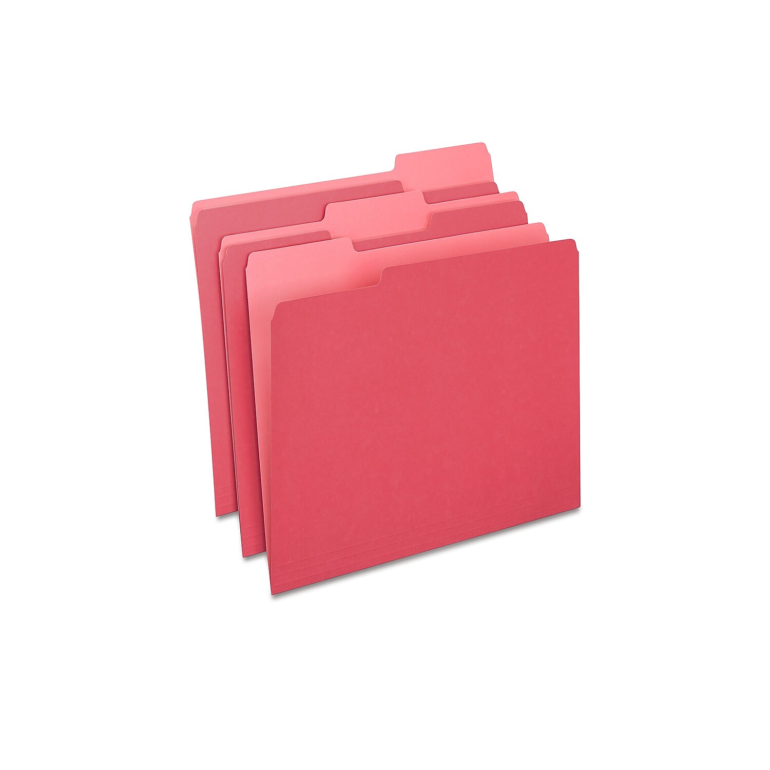 Staples Colored File Folders 1/3-Cut Tab Letter Size Red 100/Box ...
