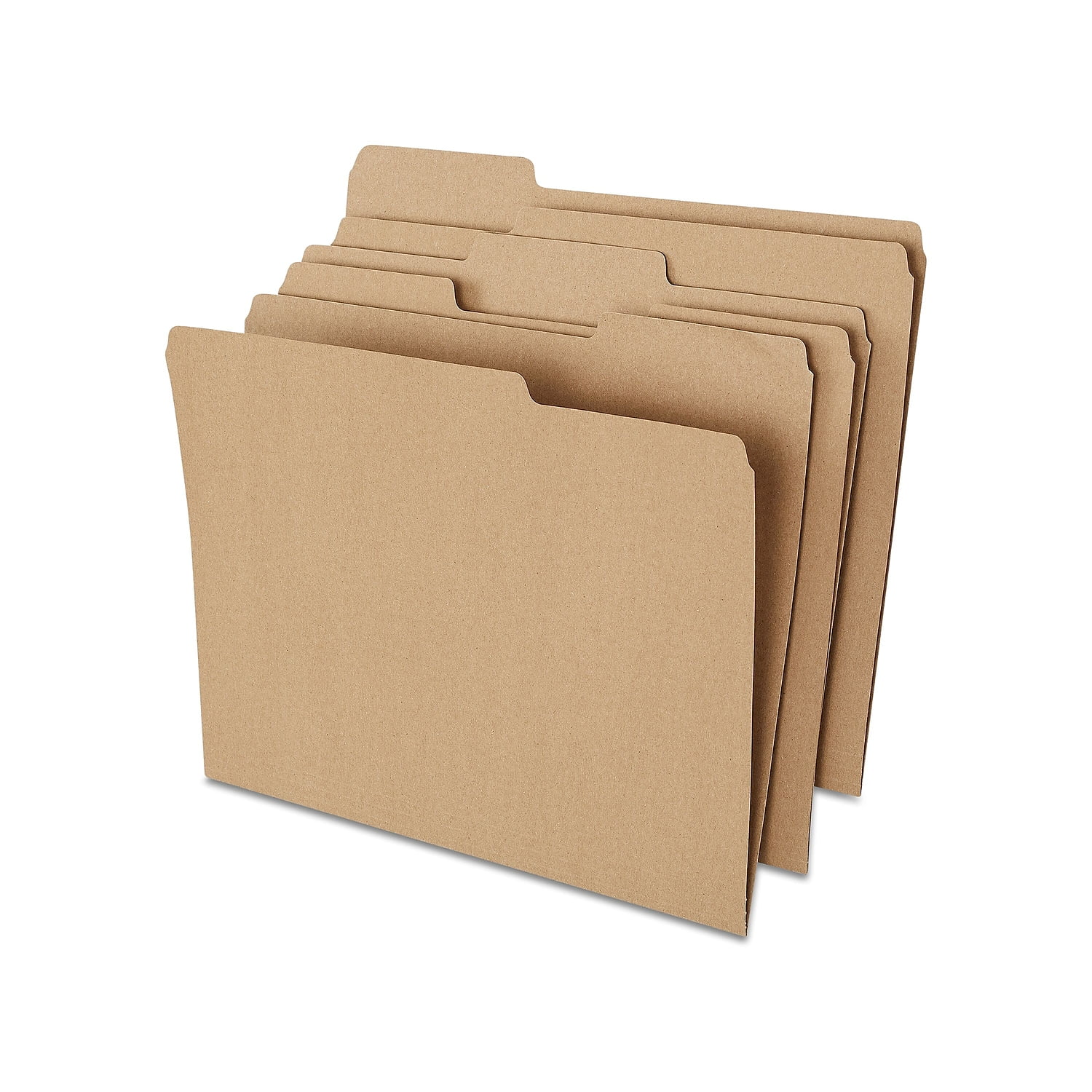 Staples Colored Top-Tab File Folders 3 Tab Kraft Letter Size 100/Pack ...
