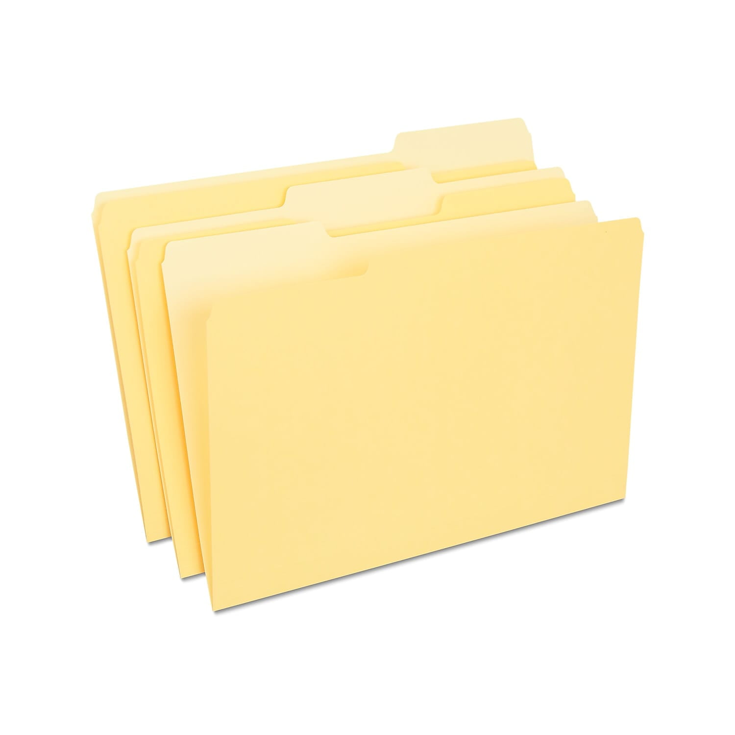 Staples Colored Top-Tab File Folders 3 Tab Yellow Legal Size 100/Pack ...