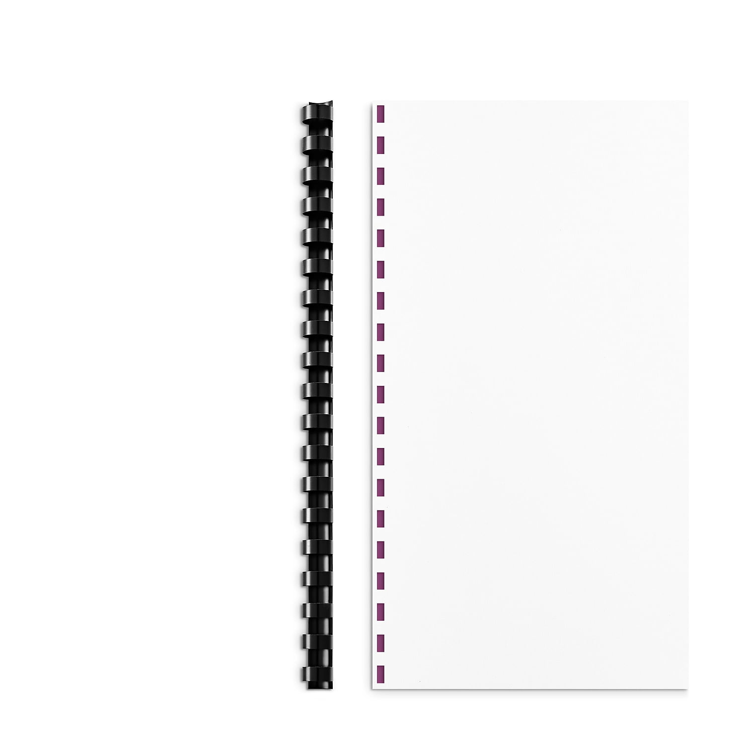 Staples Comb Plastic Binding Spine 1/2" Diameter 90 Sheets 25/Pack ...