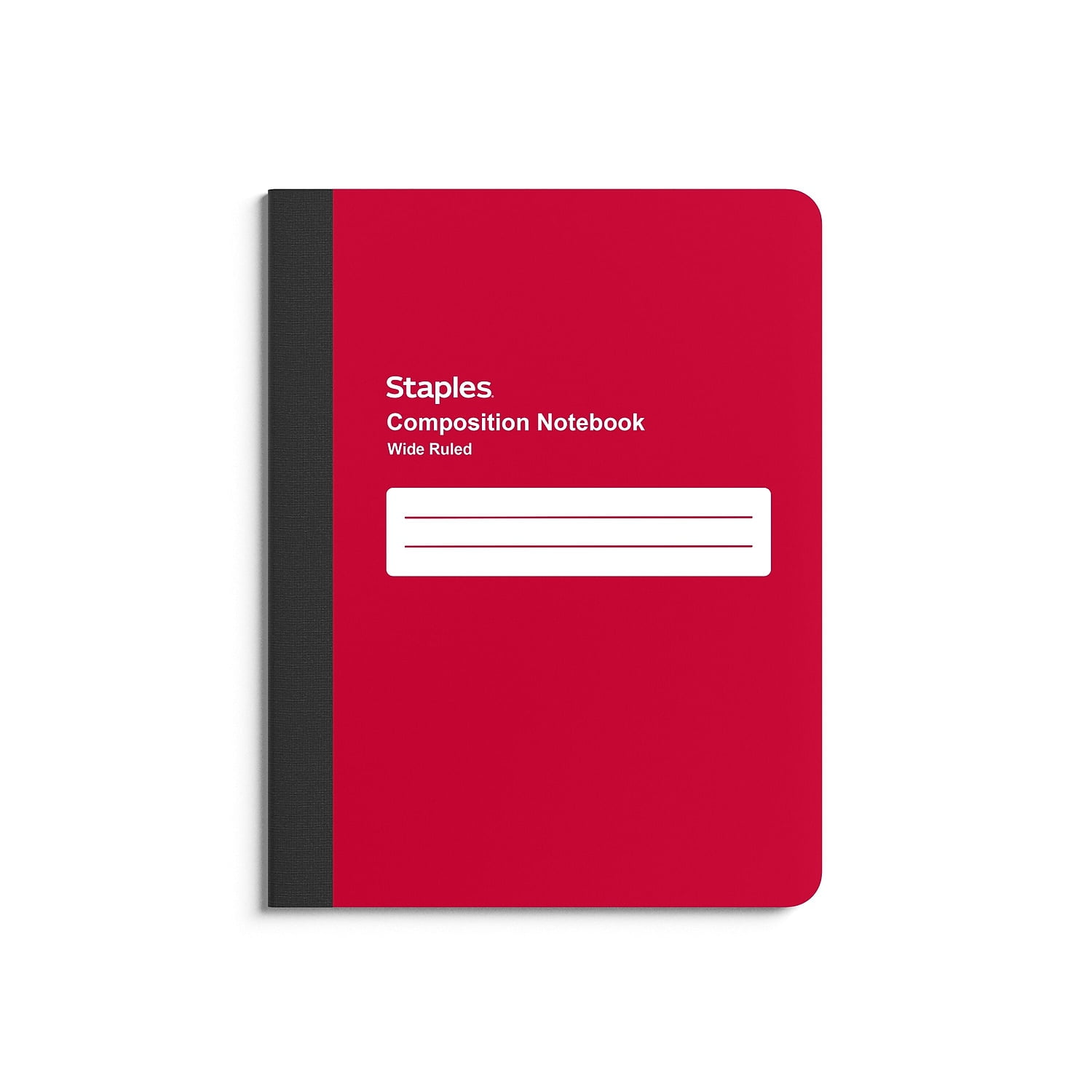 Staples Composition Notebook 7.5" x 9.75" Wide Ruled 80 Sheets Red 3 ...